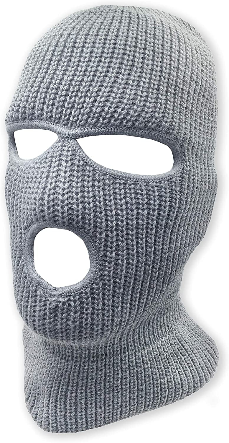 GRNSHTS Unisex 3 Hole Winter Knitted Mask, Outdoor Sports Full Face ...