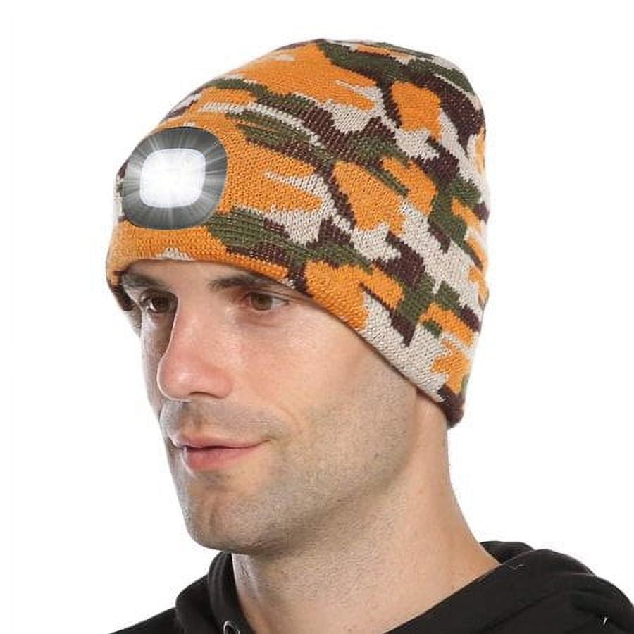 GRNSHTS Unisex LED Light Cap Knit Beanie Hat with Rechargeable ...