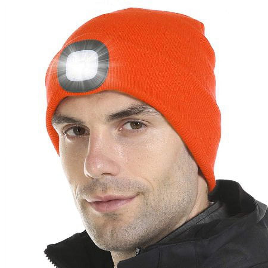 GRNSHTS Unisex LED Light Cap Knit Beanie Hat with Rechargeable ...