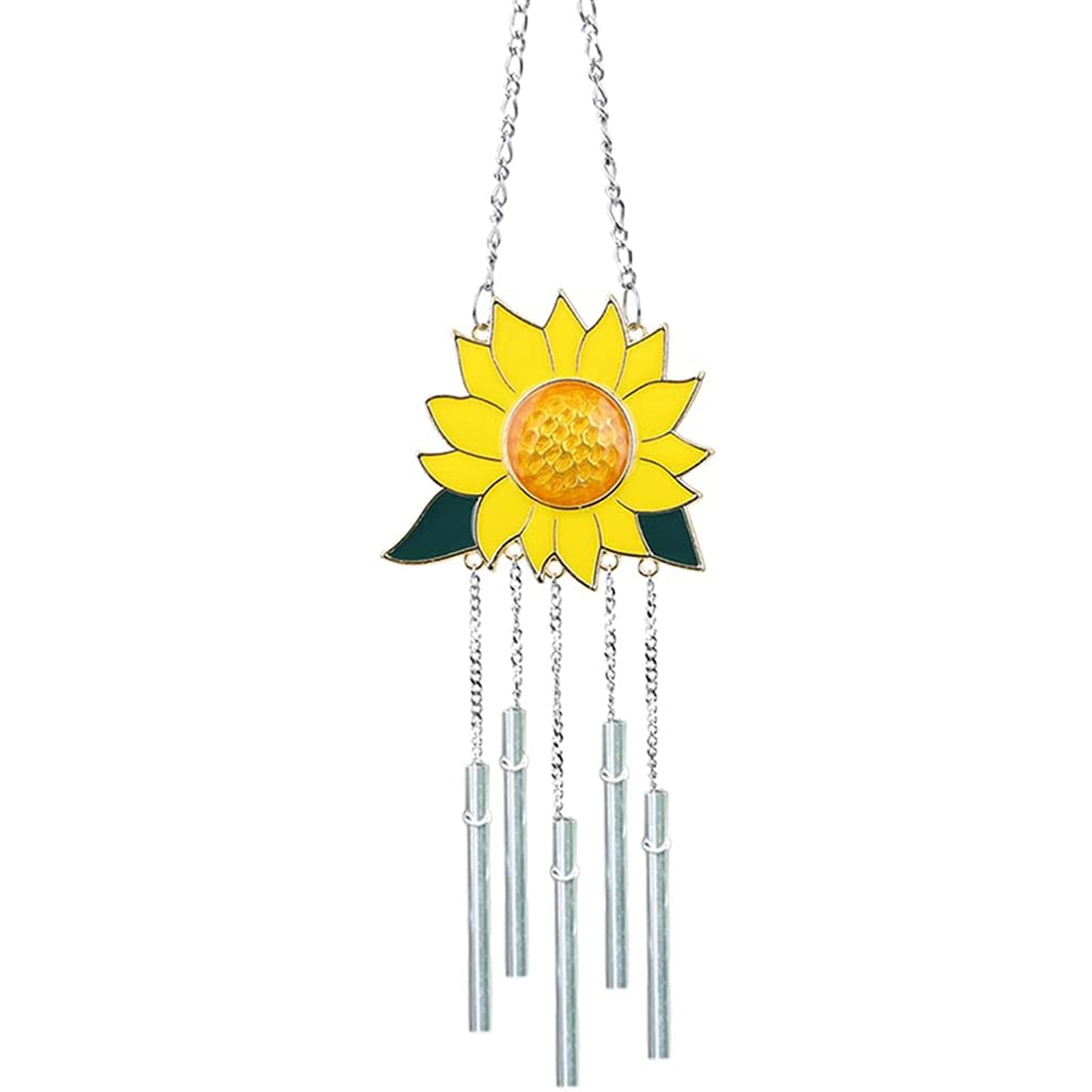 GRNSHTS Wind Chime - Sunflower Wind Chimes Metal Sun Catcher Window ...