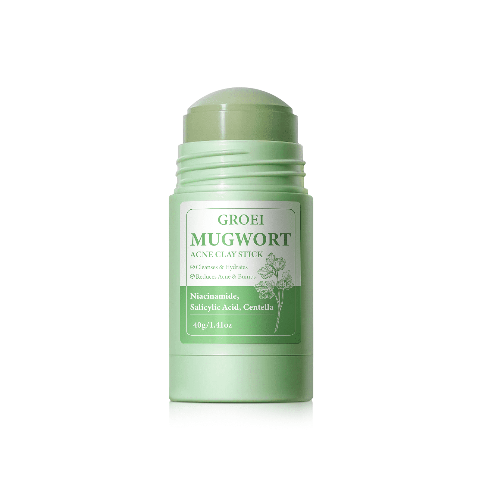 GROEI Mugwort Stick Mask, Mugwort Clay Mask Stick, Vegan & Plant-Based ...