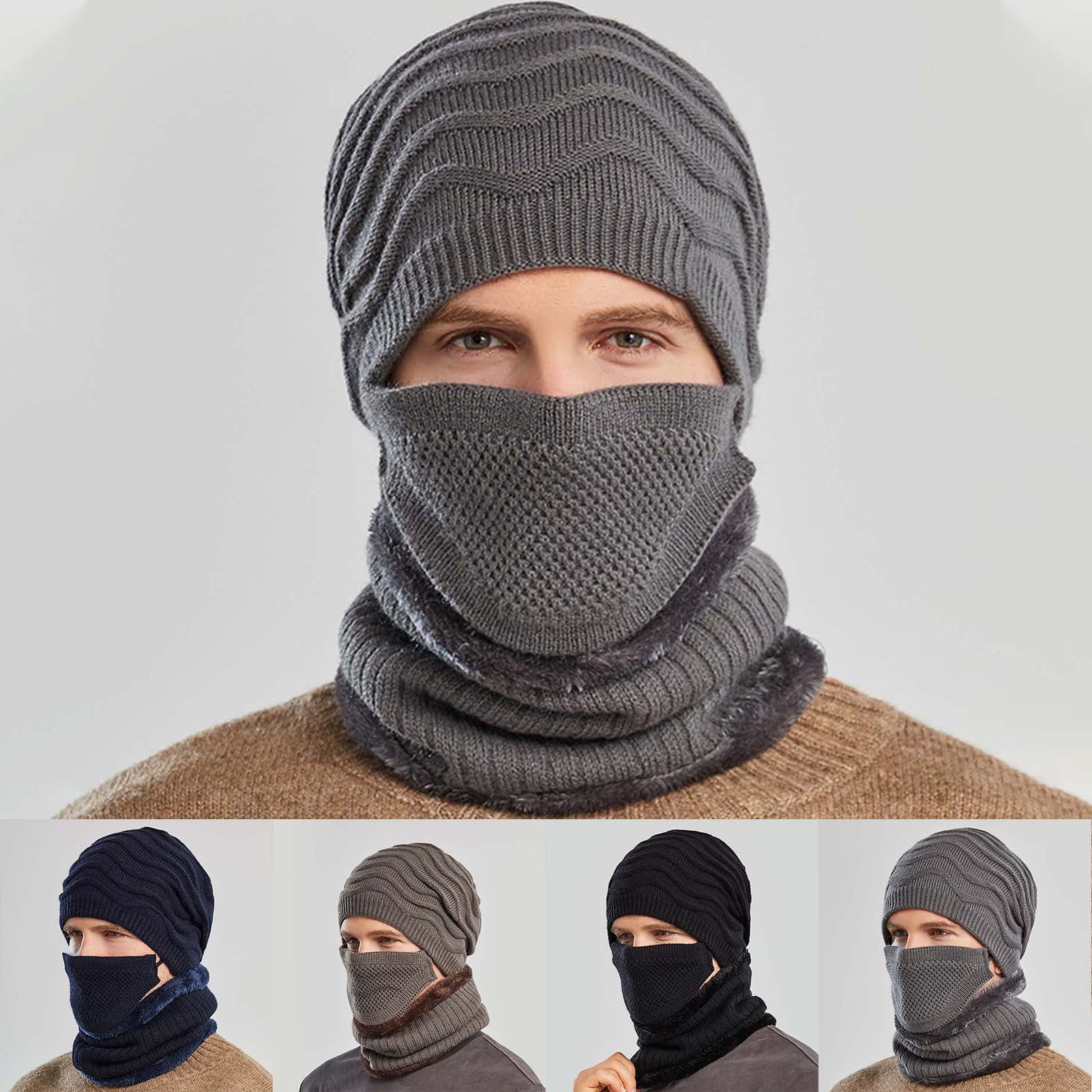 GROFRY 1 Set More Thicken Windproof Men Beanie Acrylic Fiber Practical Cold-resistant Wind Face ...