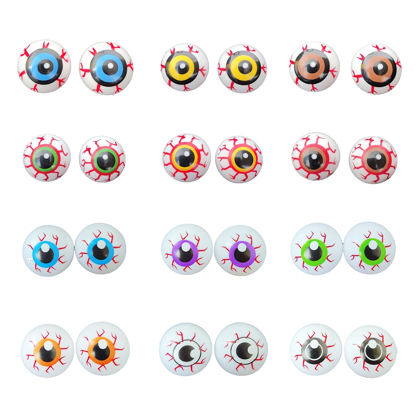 GROFRY 24Pcs Halloween Eyeballs Realistic Looking Eco-friendly Reusable ...