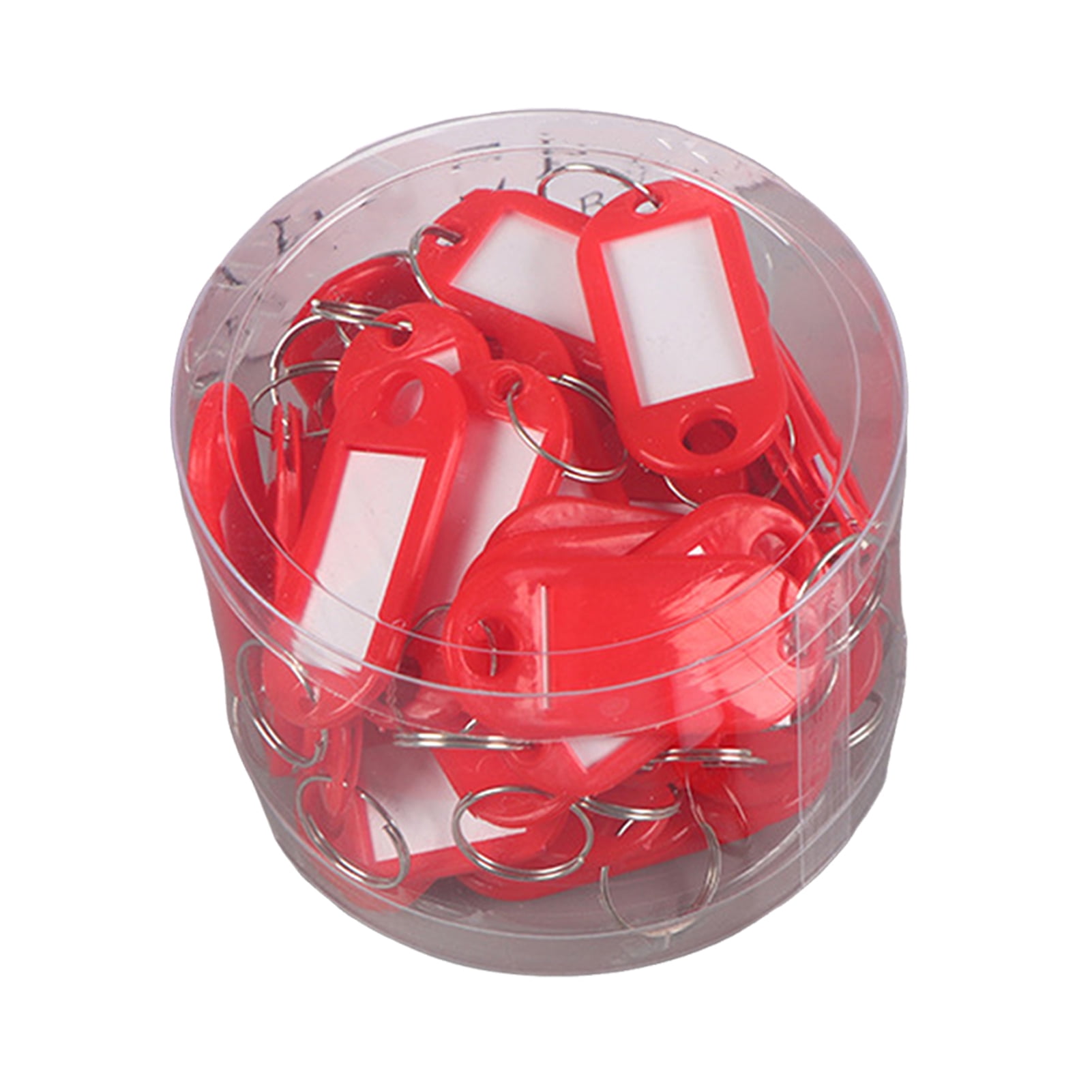 GROFRY 50Pcs Keyring Tags Plastic Key Fobs ID Tags with Split Keyring ...
