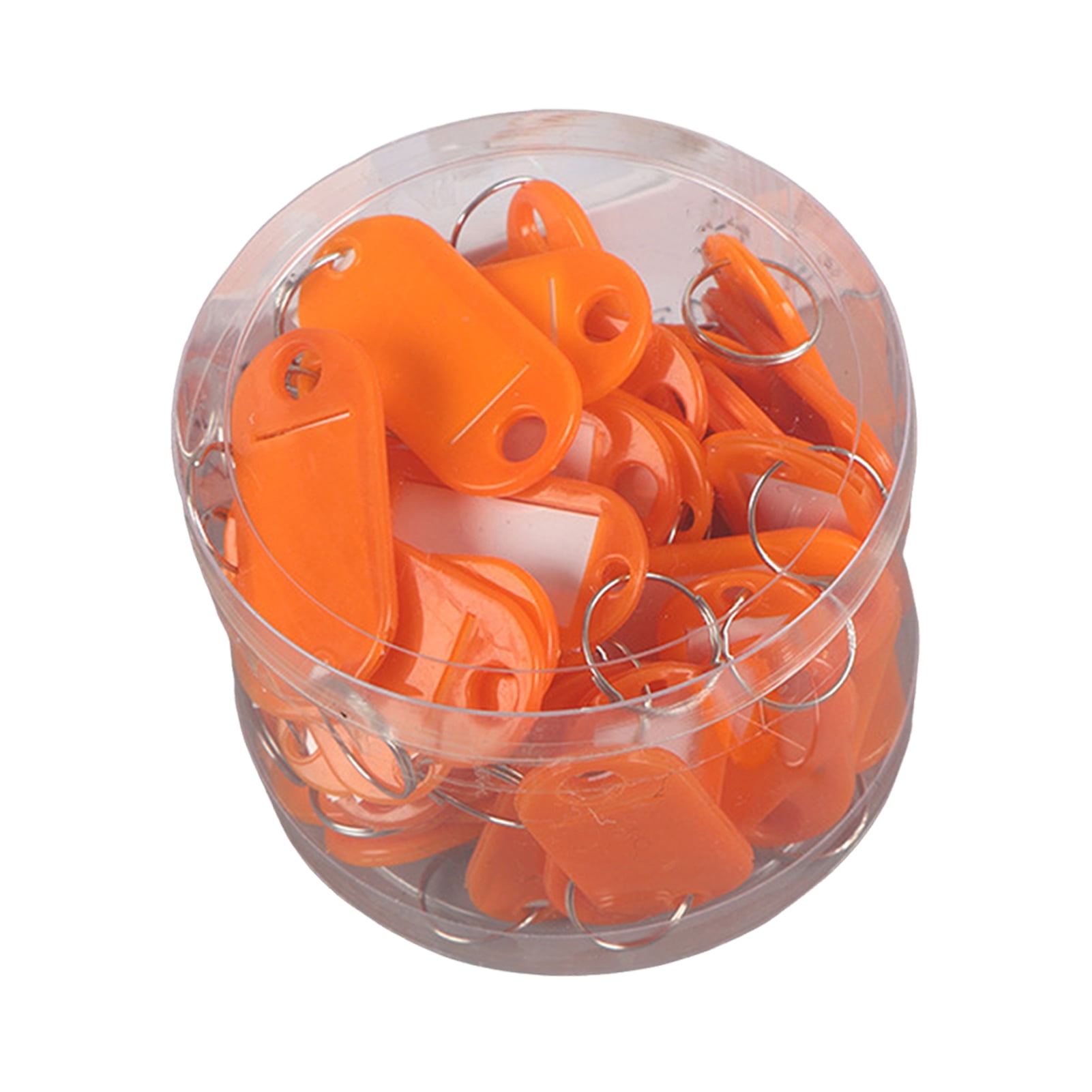 GROFRY 50Pcs Keyring Tags Plastic Key Fobs ID Tags with Split Keyring ...