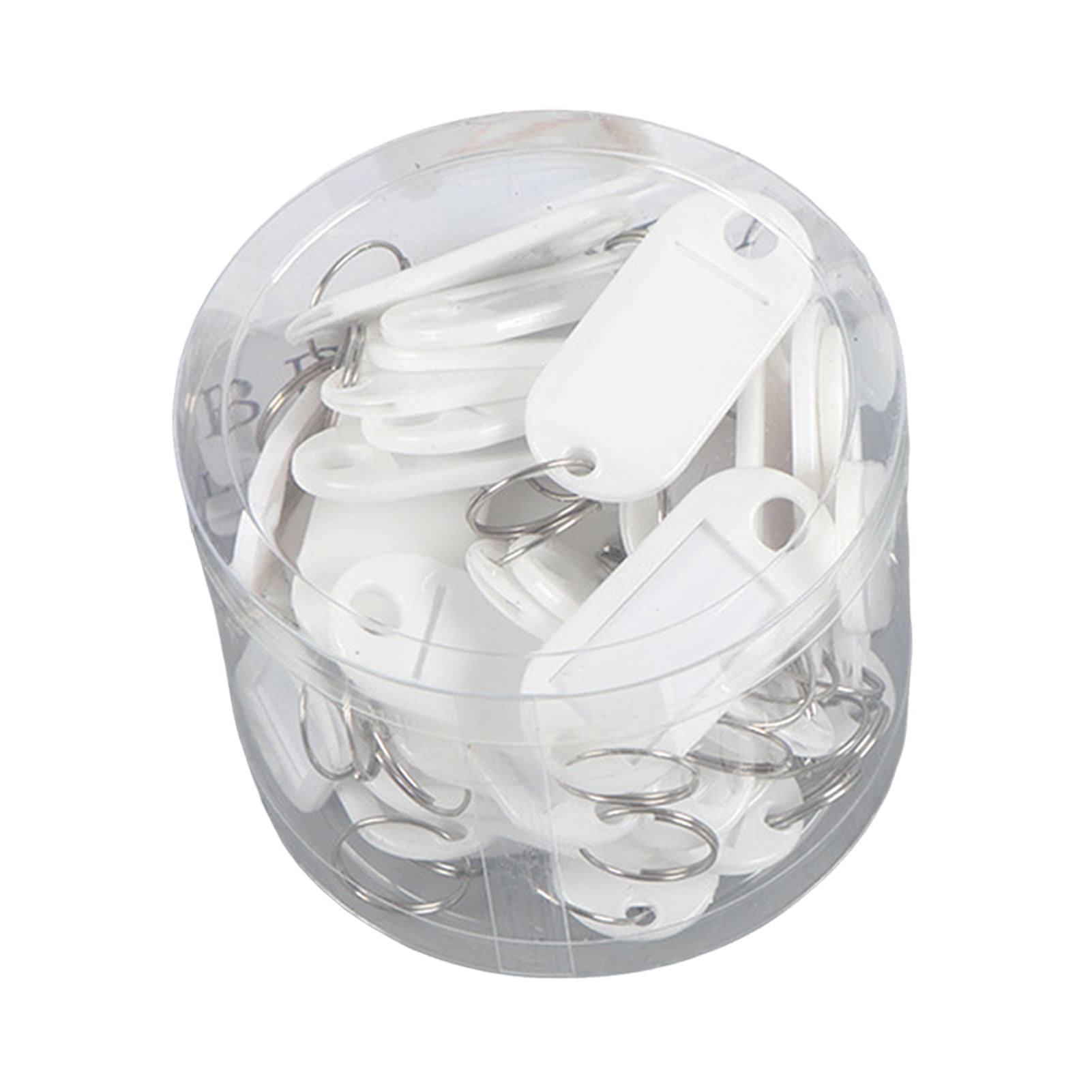 GROFRY 50Pcs Keyring Tags Plastic Key Fobs ID Tags with Split Keyring ...