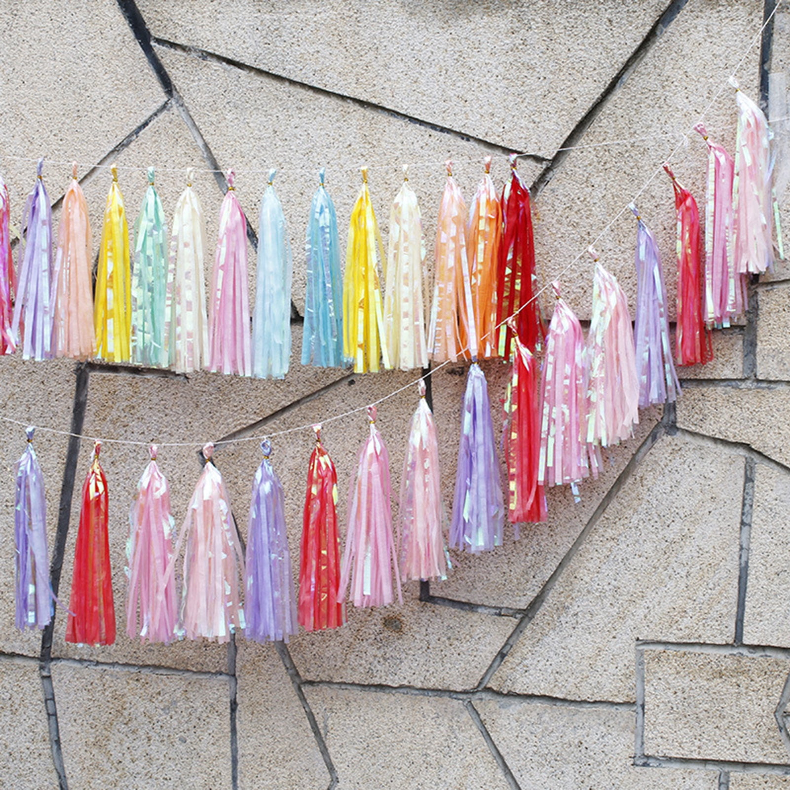 GROFRY 5Pcs Hanging Banner Colorful Shiny PET Exquisite Dangling ...