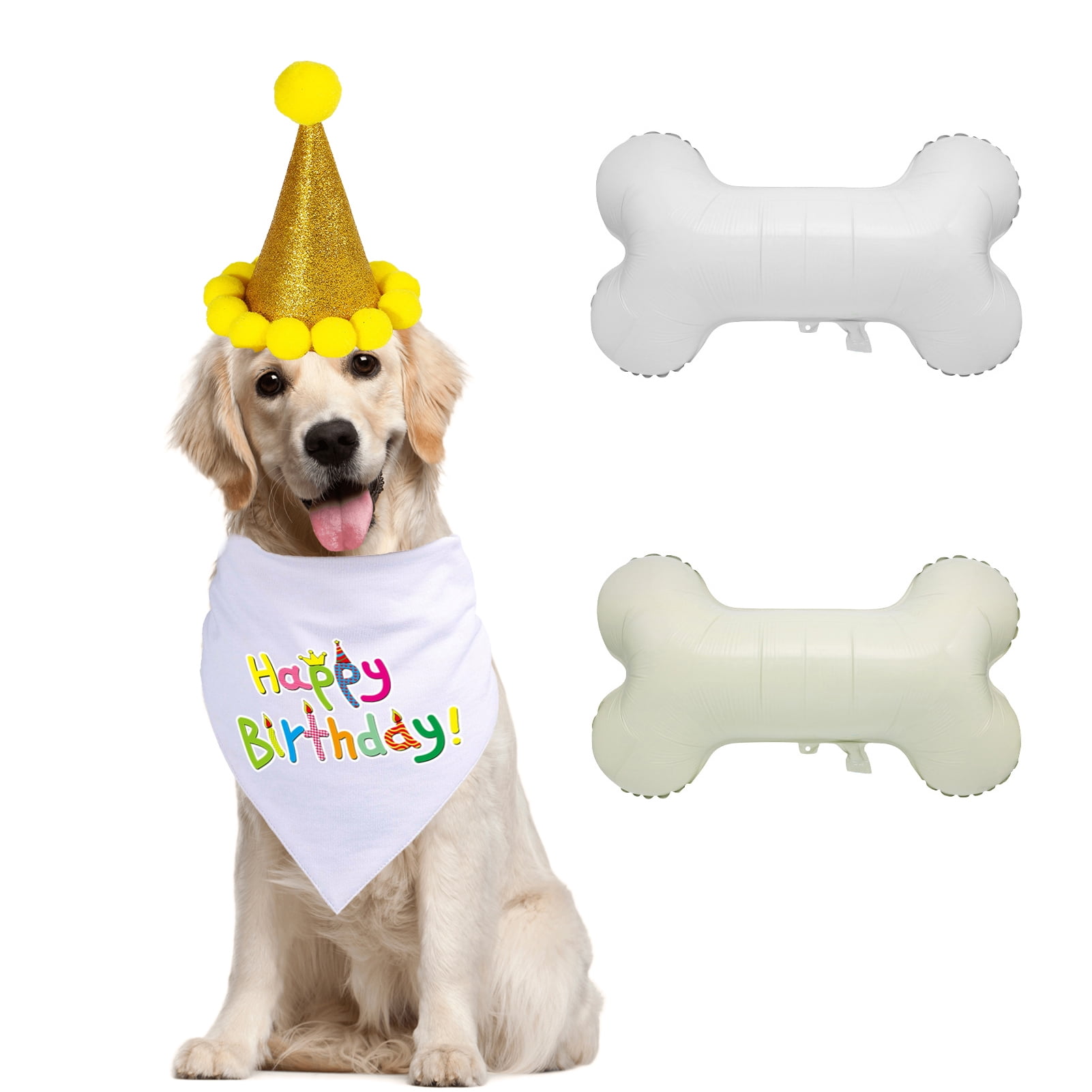 GROFRY 5Pcs Party Balloon Inflatable Bone Shaped Aluminum Foil Cute ...