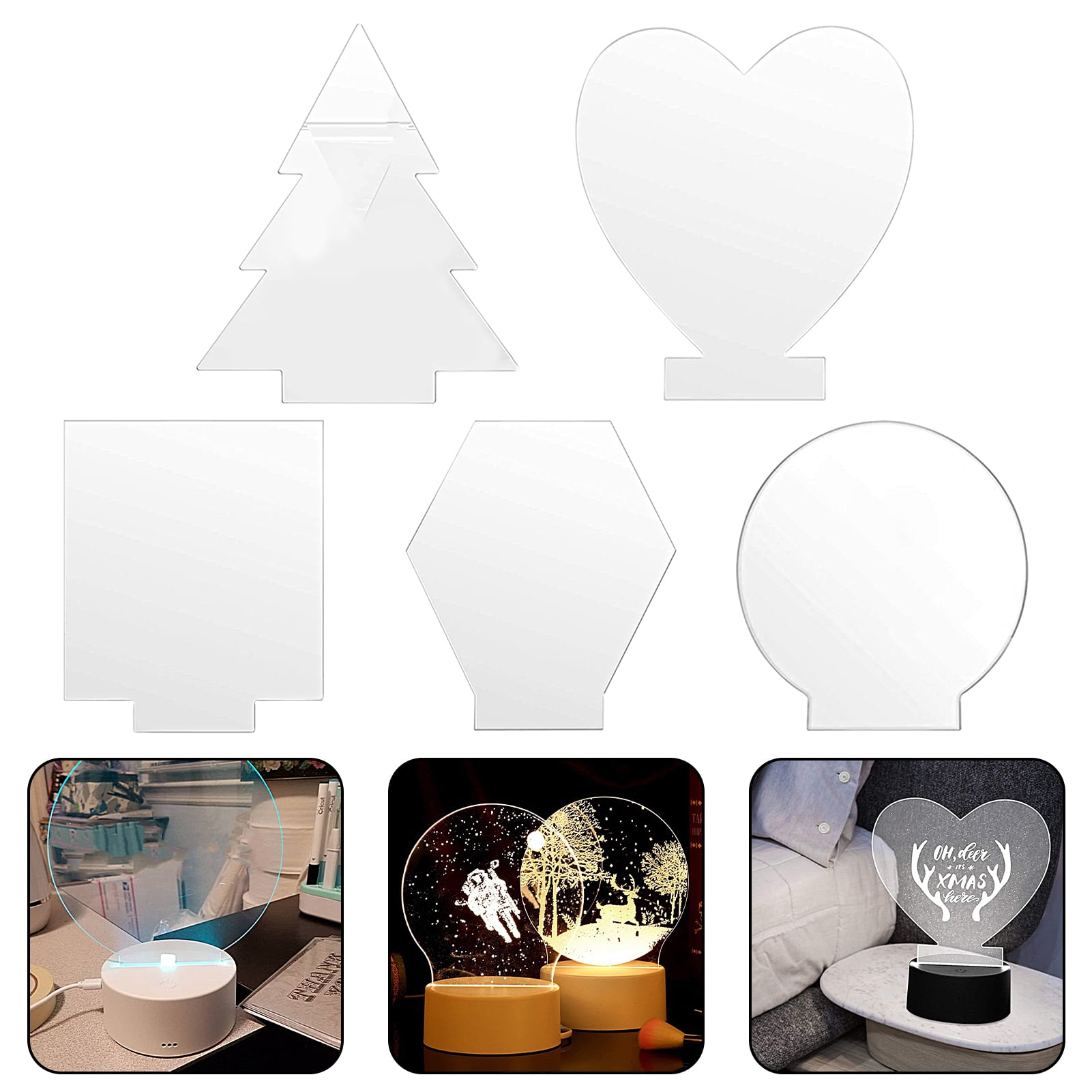 GROFRY Acrylic Board Exquisite Shape Transparent Eye-catching Acrylic ...