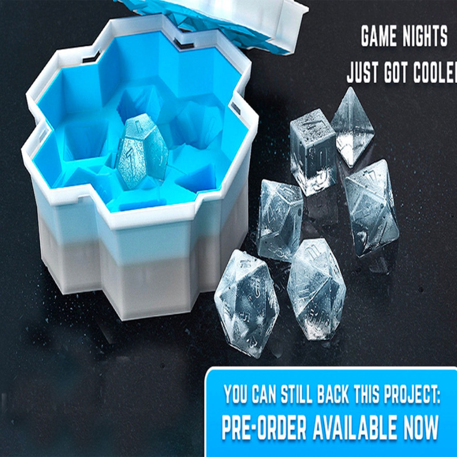 GROFRY Ice Mold Dice Shape 7 Cavity Food Grade Non-stick Ice Cube Tray ...