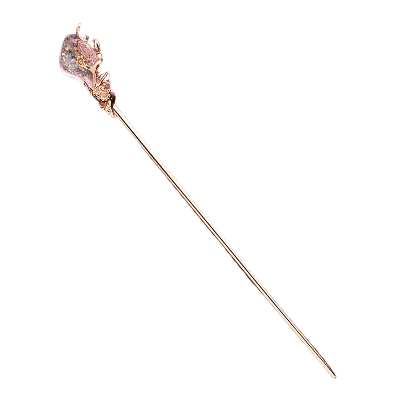 GROFRY Inlaid Transparent Faux Crystal Hair Stick Vintage Chinese Style ...
