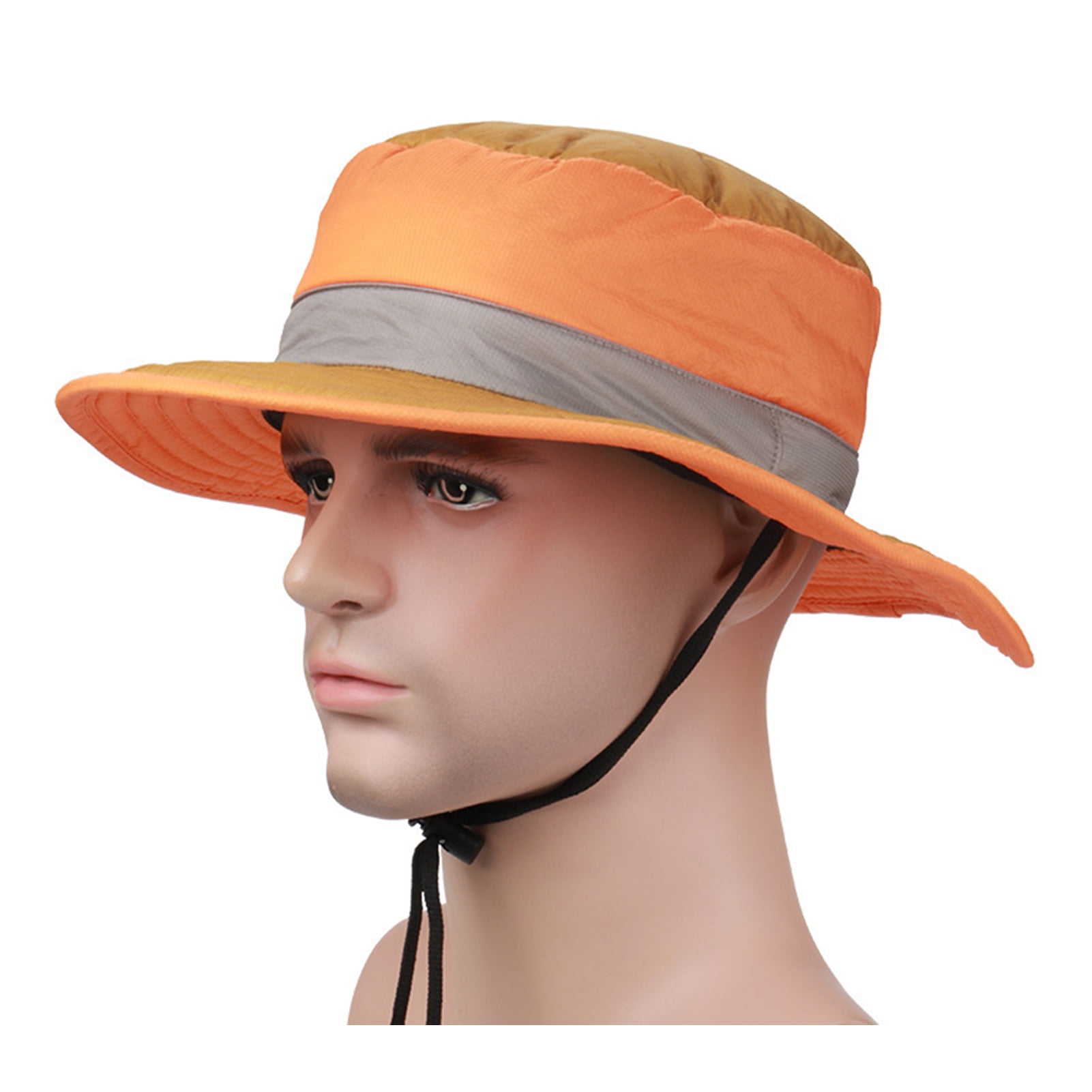 GROFRY Men Fishing Hat Contrast Color Portable Breathable Easy to Match ...