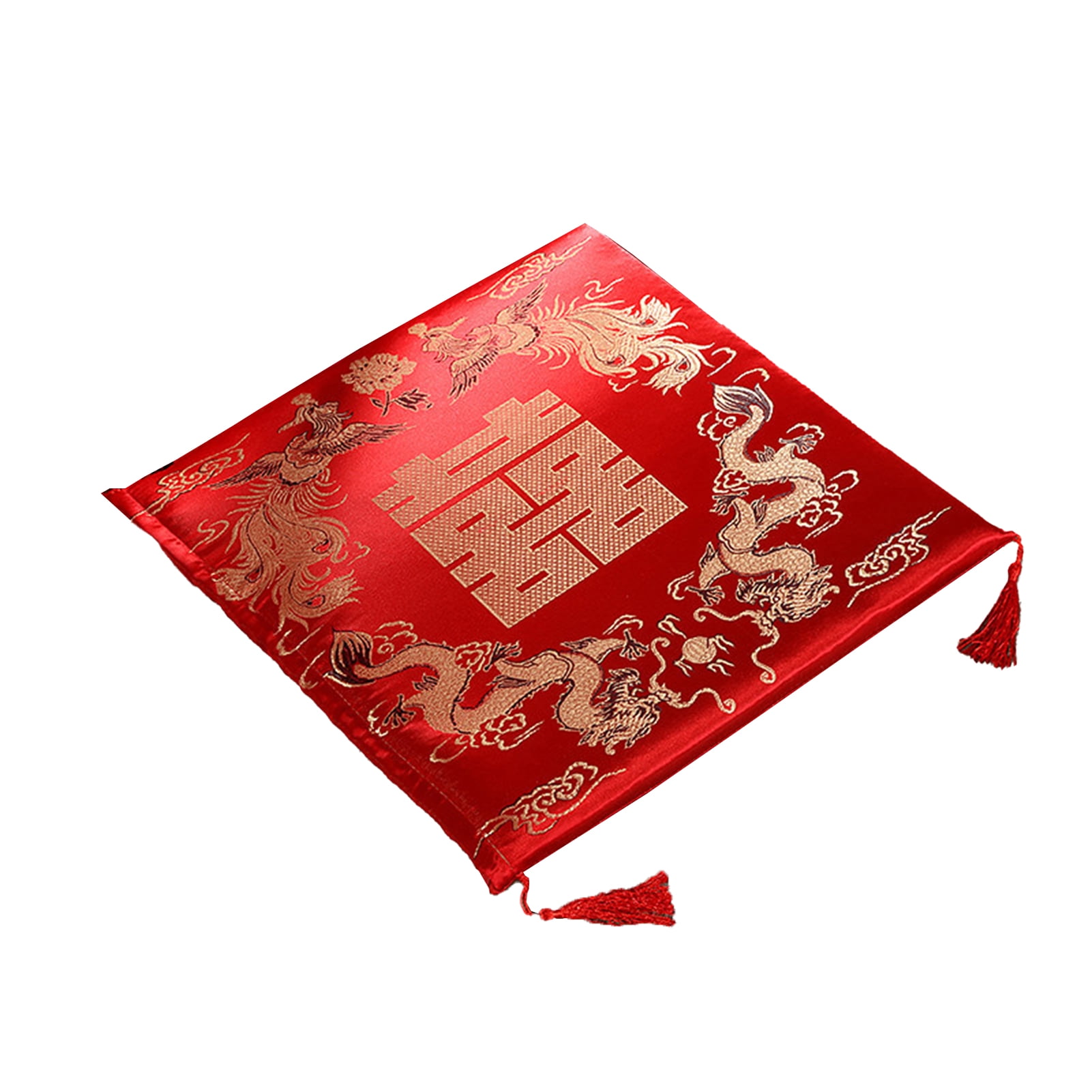 GROFRY Seat Cushion Washable Tassel Design Chinese Style Embroidered ...