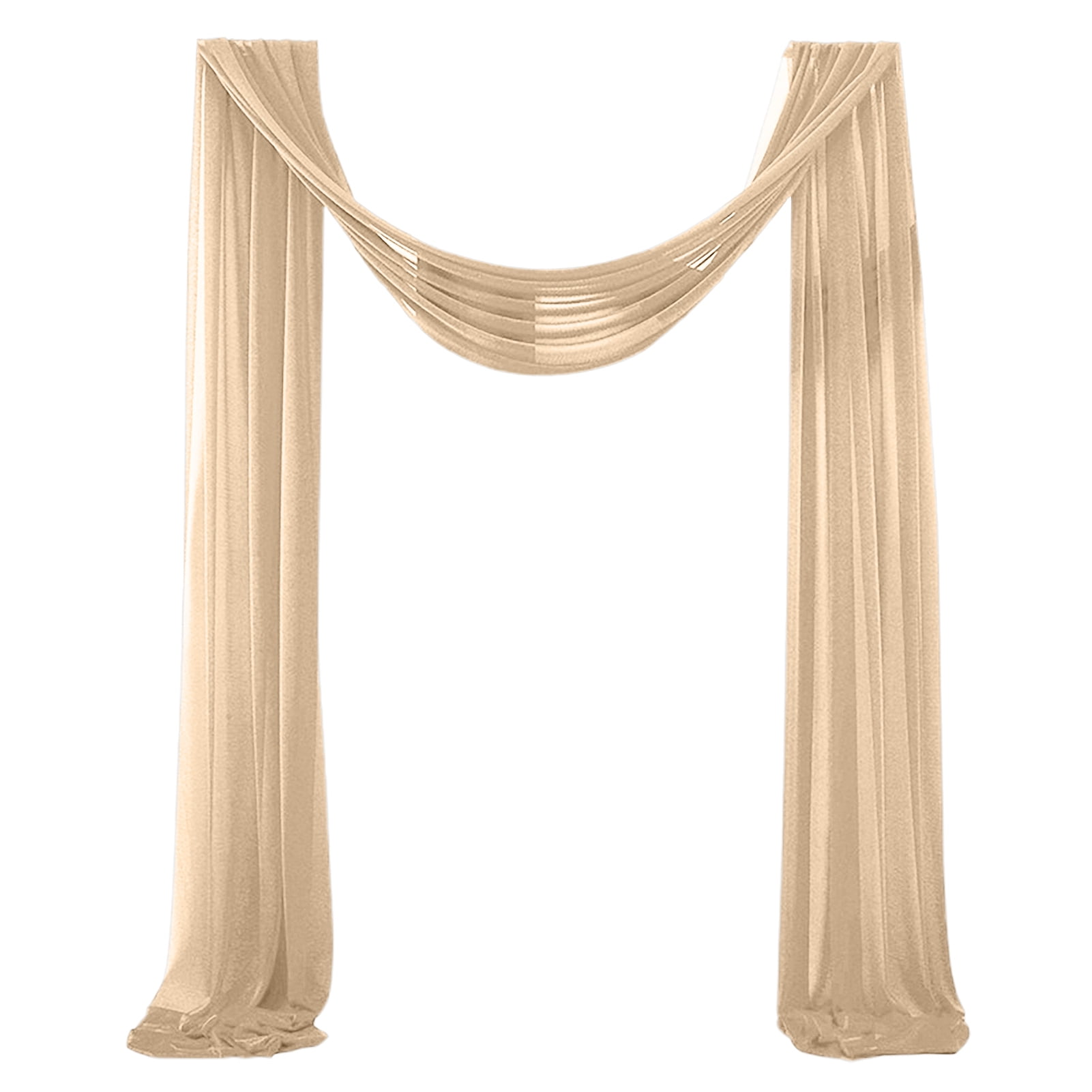 GROFRY Wedding Arch Drape Chiffon Curtain Drapery Tulle Drapery Draping ...