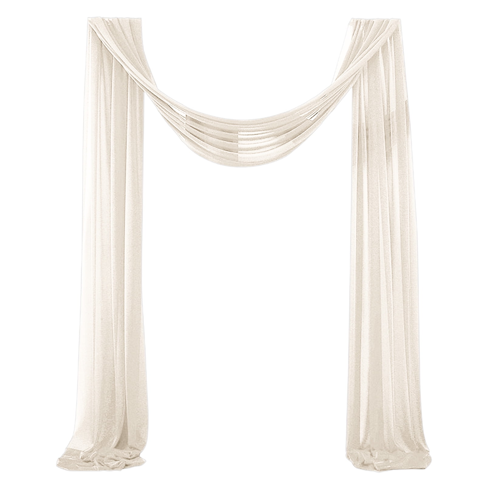GROFRY Wedding Arch Drape Chiffon Curtain Drapery Tulle Drapery Draping ...