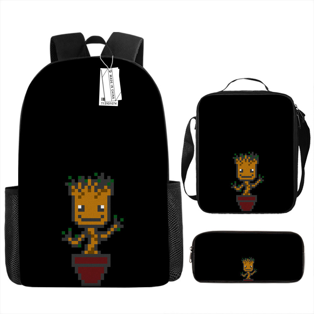 GROOT Anime Backpacks Sets, Cartoon Laptop Backpack with Shoulder Bag ...