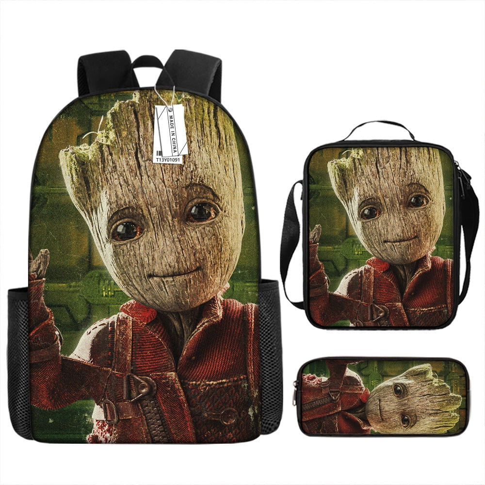 GROOT Anime Backpacks Sets, Cartoon Laptop Backpack with Shoulder Bag ...
