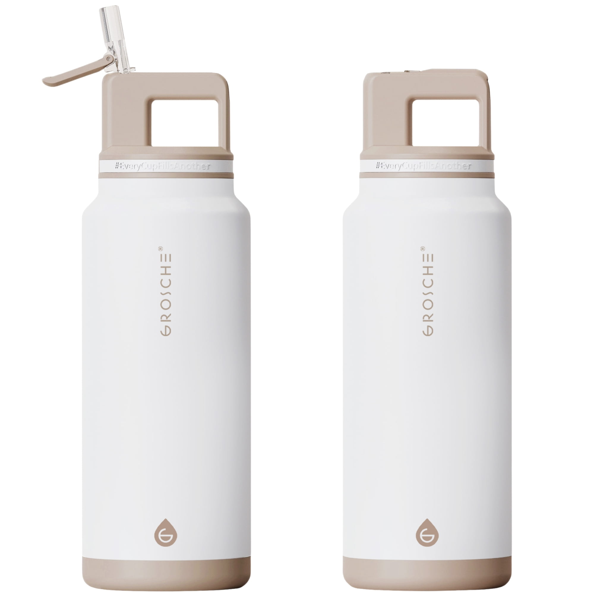 GROSCHE ALPINE Flip 'N Sip Insulated Water Bottle, Leakproof Water ...