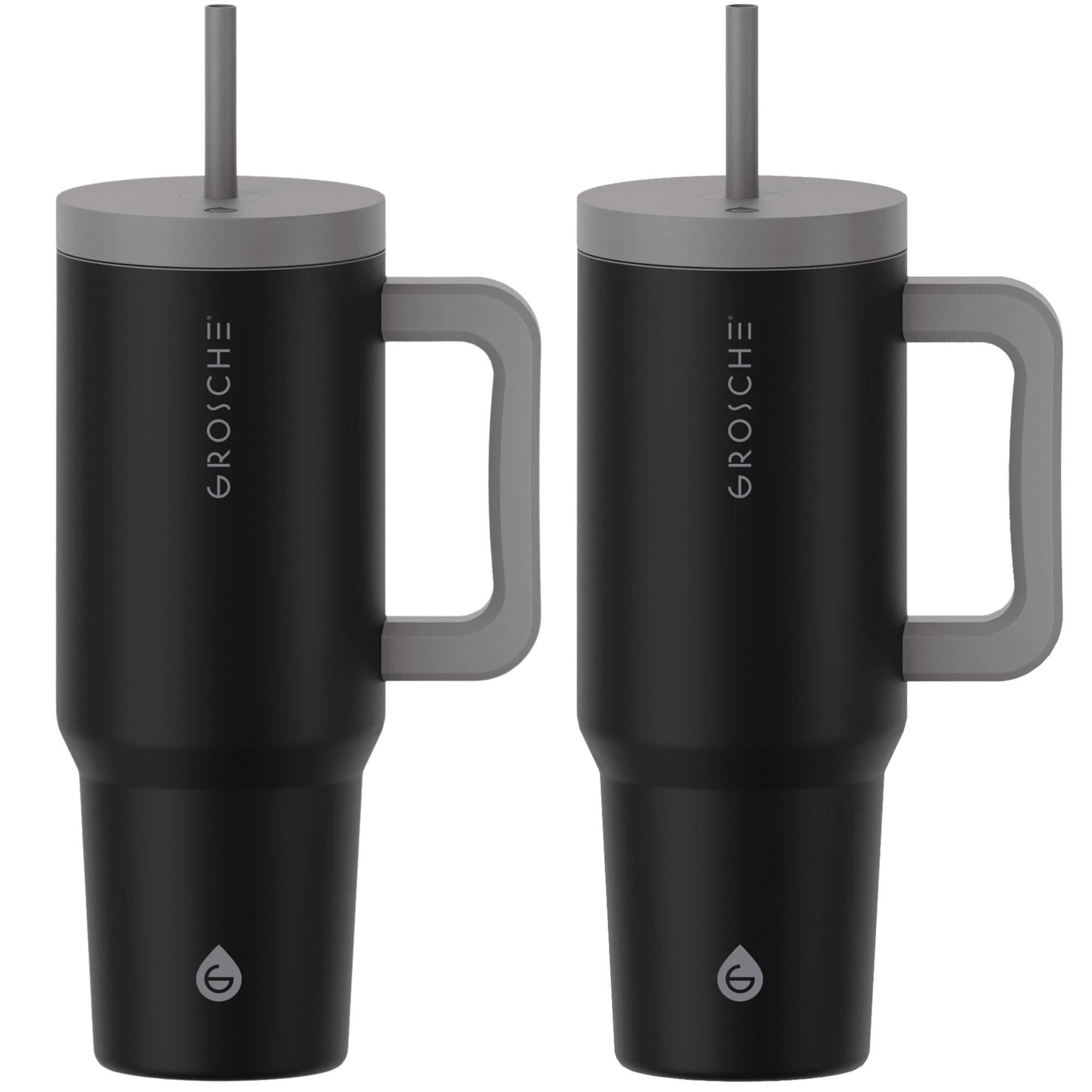 GROSCHE ASPEN 40oz Tumbler with Handle and Straw, Insulated Tumbler ...