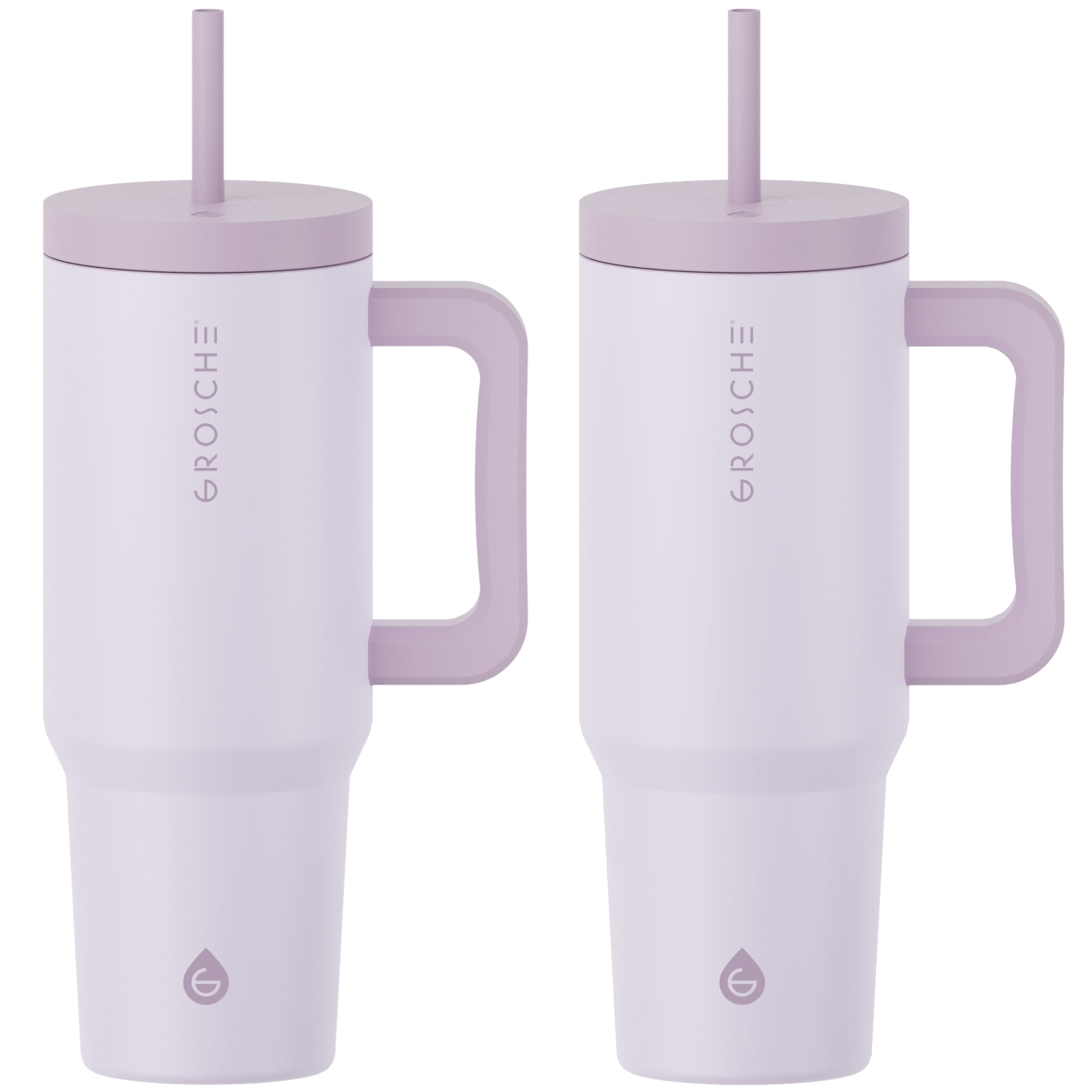 GROSCHE ASPEN 40oz Tumbler with Handle and Straw, Insulated Tumbler ...