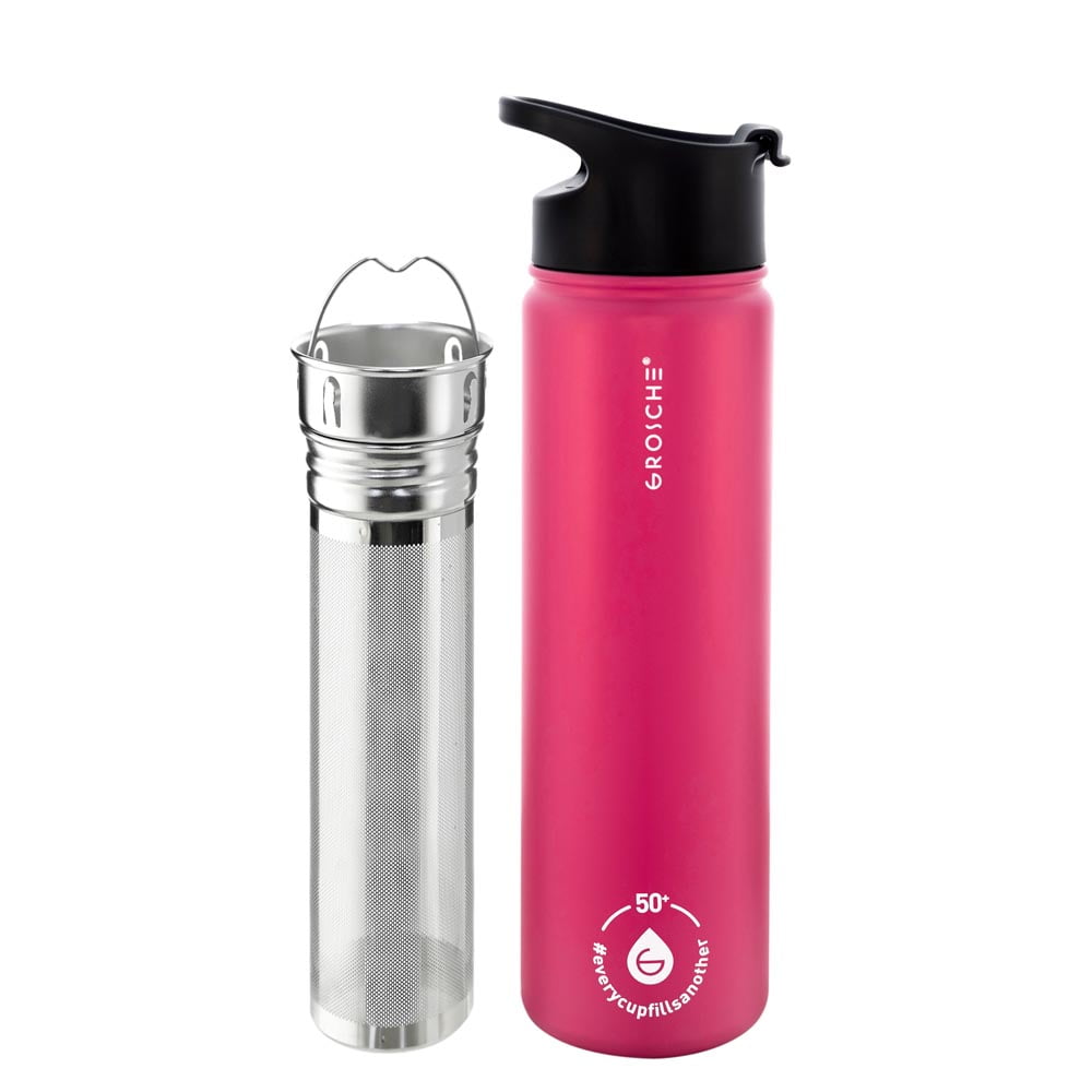 GROSCHE Chicago Stainless Steel Tea Infuser Flask | Beverage Bottle ...
