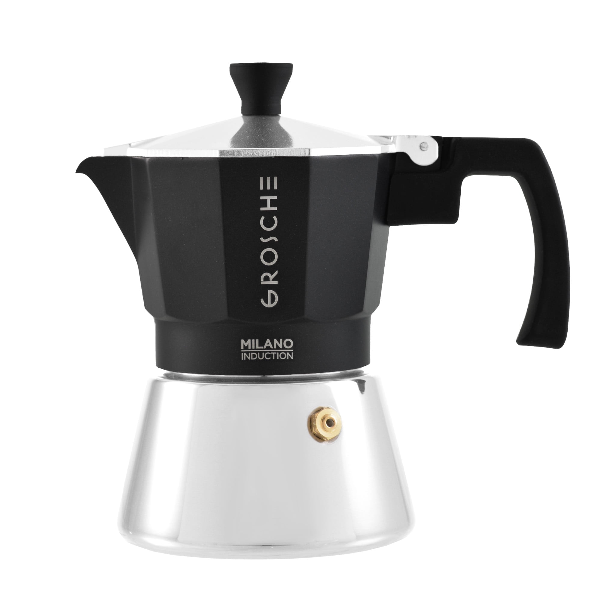 GROSCHE MILANO INDUCTION Stovetop Espresso Maker, Stainless Steel Moka ...