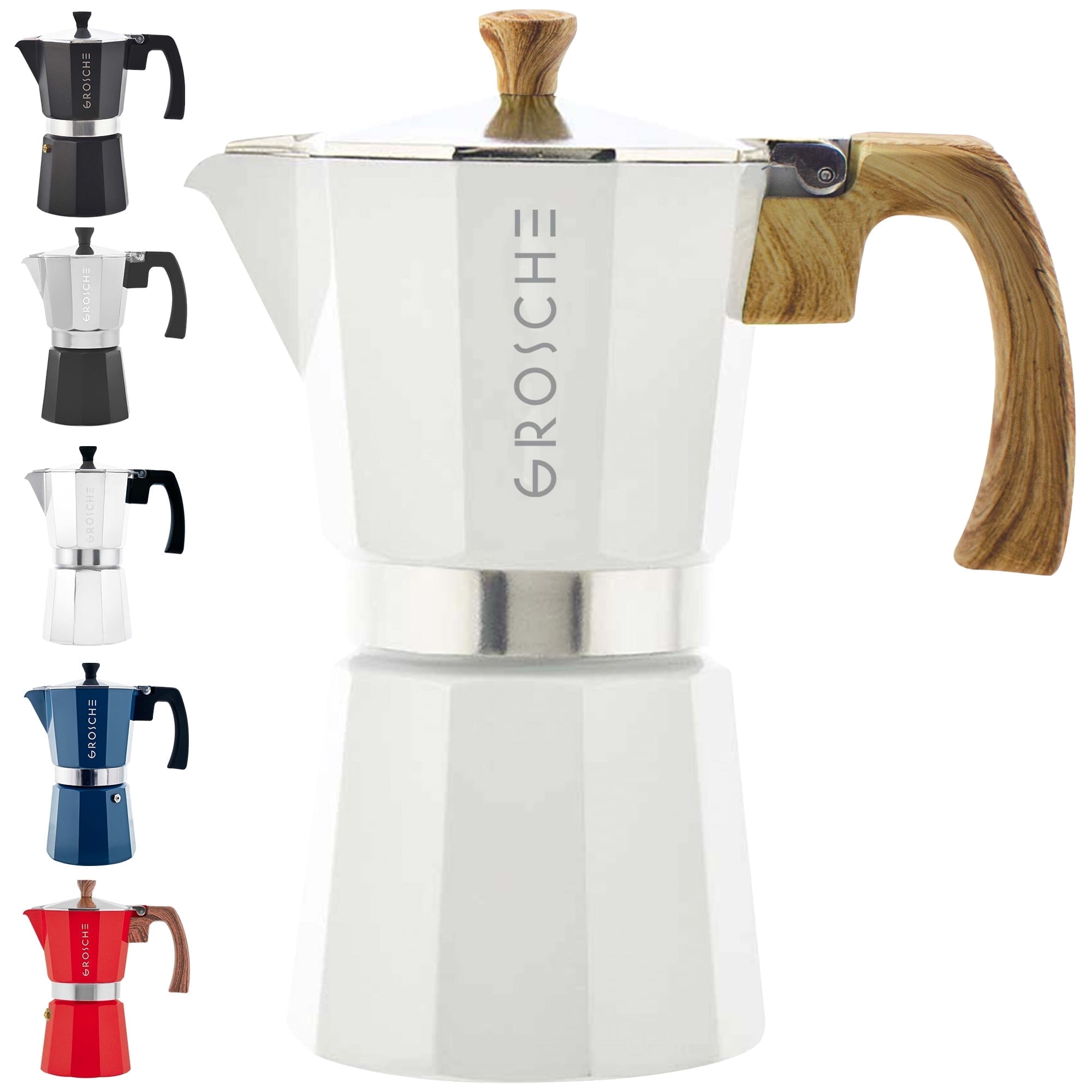 GROSCHE MILANO Stovetop Espresso Maker, Moka Pot, 9 Espresso Cups ...