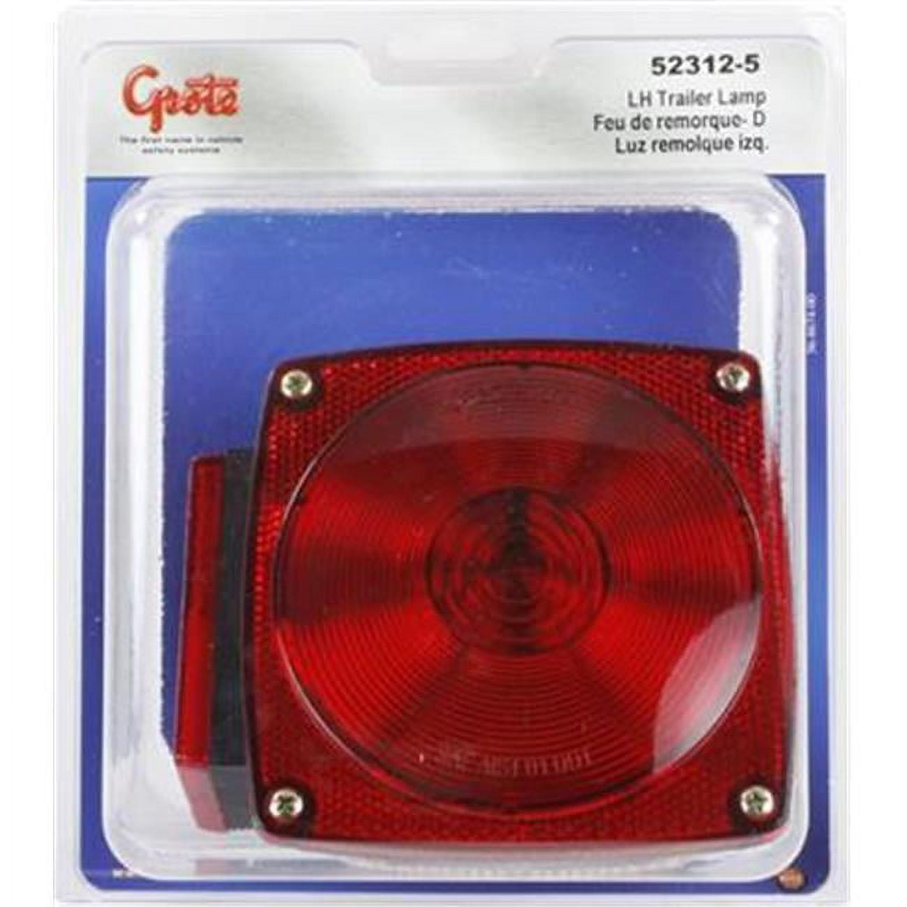 GROTE 523125 Trailer Light Stop Turn Tail Light - Red - 4-1/2 in ...