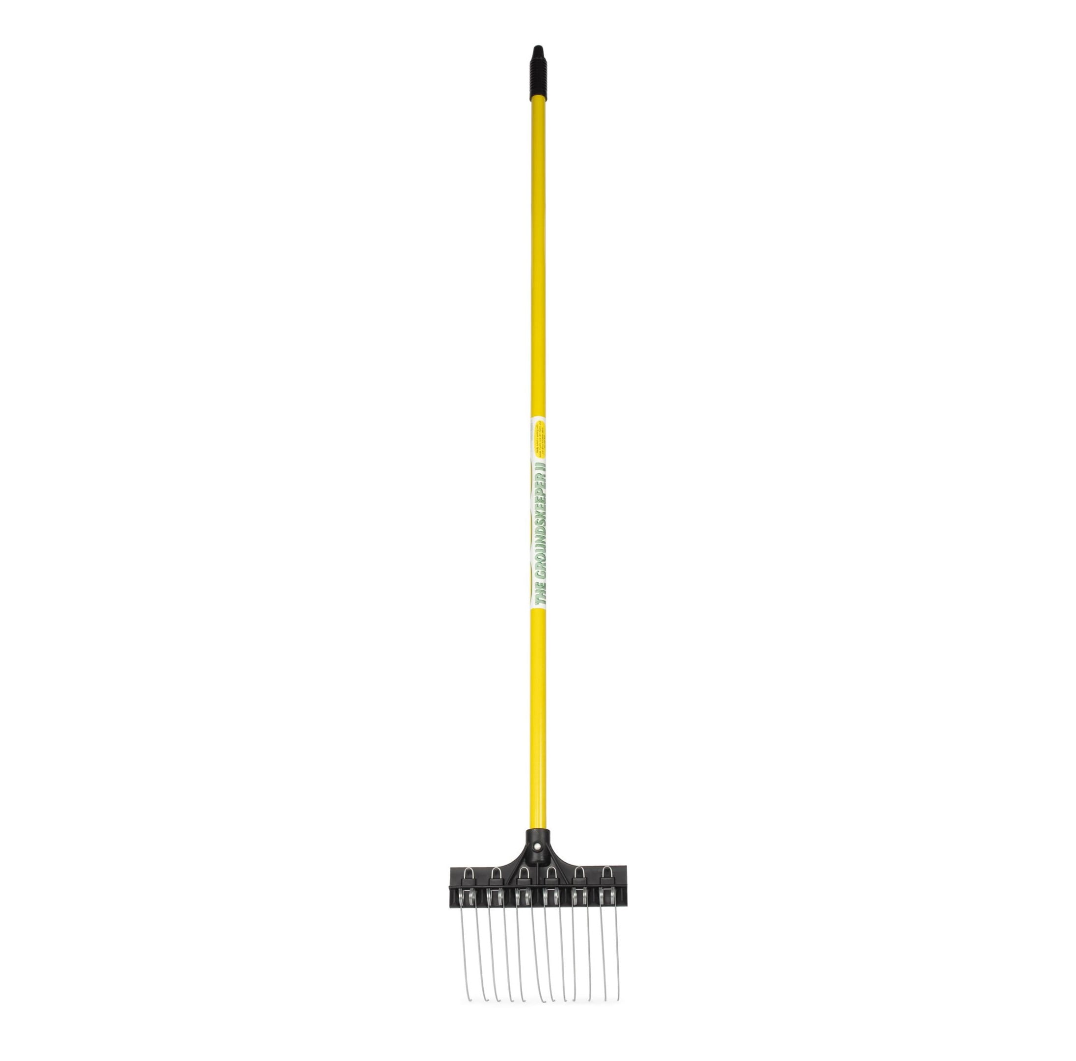 THE GROUNDSKEEPER II Shrub Rake 55-inch Lightweight Fiberglass Handle ...