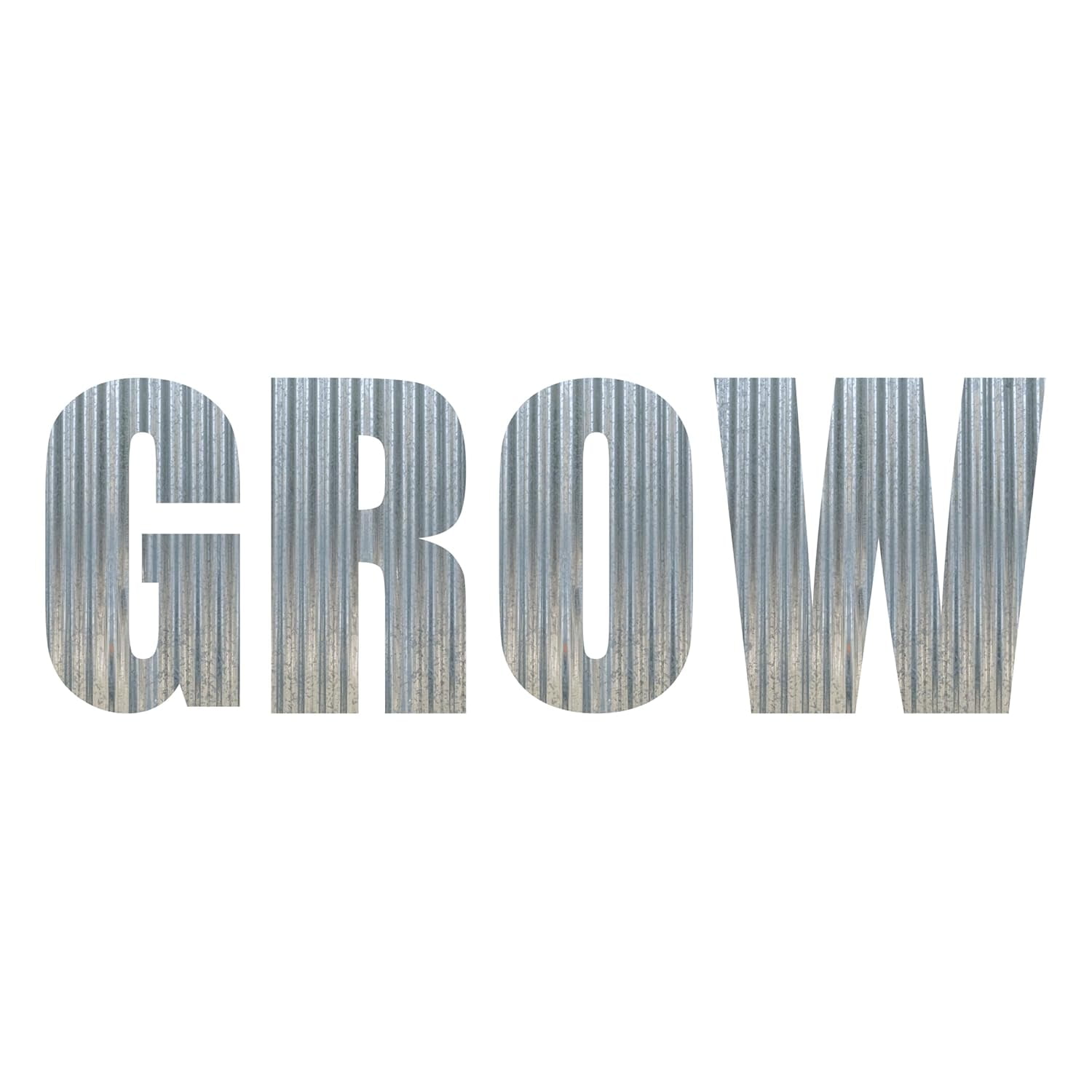 GROW Metal Letters Corrugated Galvanized Metal Word Business Sign Home ...