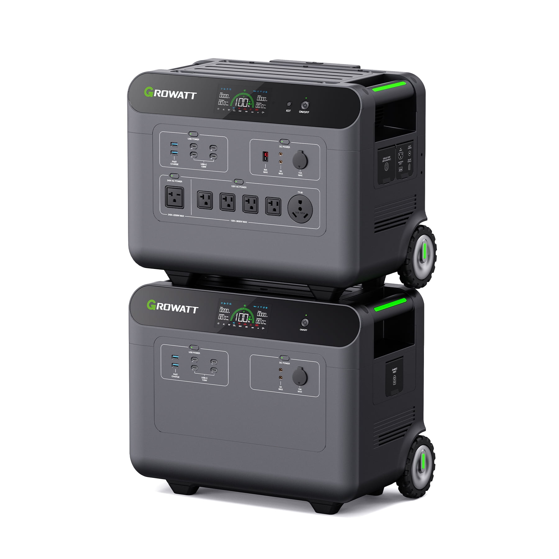 GROWATT HELIOS 3600 Solar Generator: 3686Wh LiFePo4 Portable Power ...