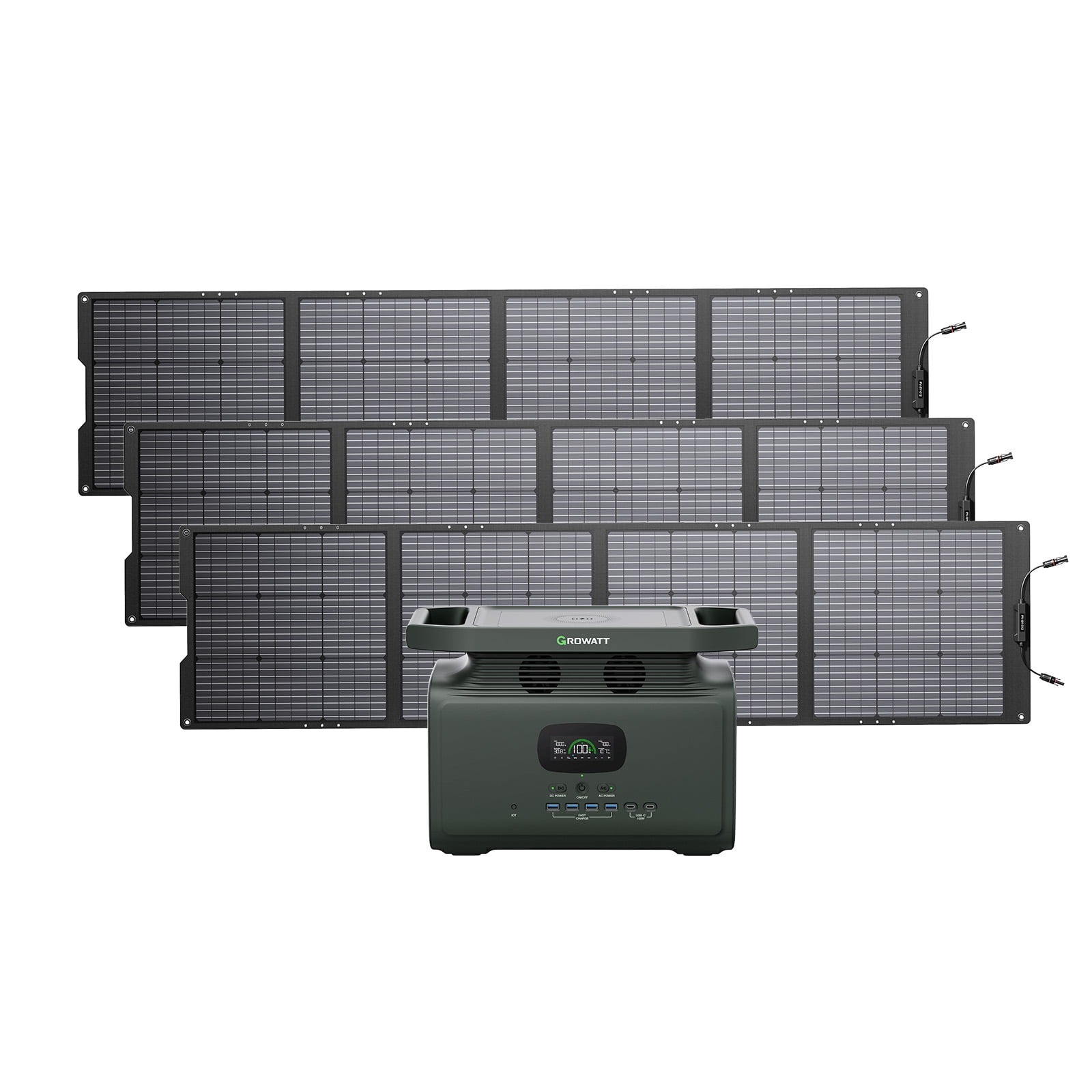 GROWATT INFINITY 1200 Portable Power Station with 600W Solar Panel ...