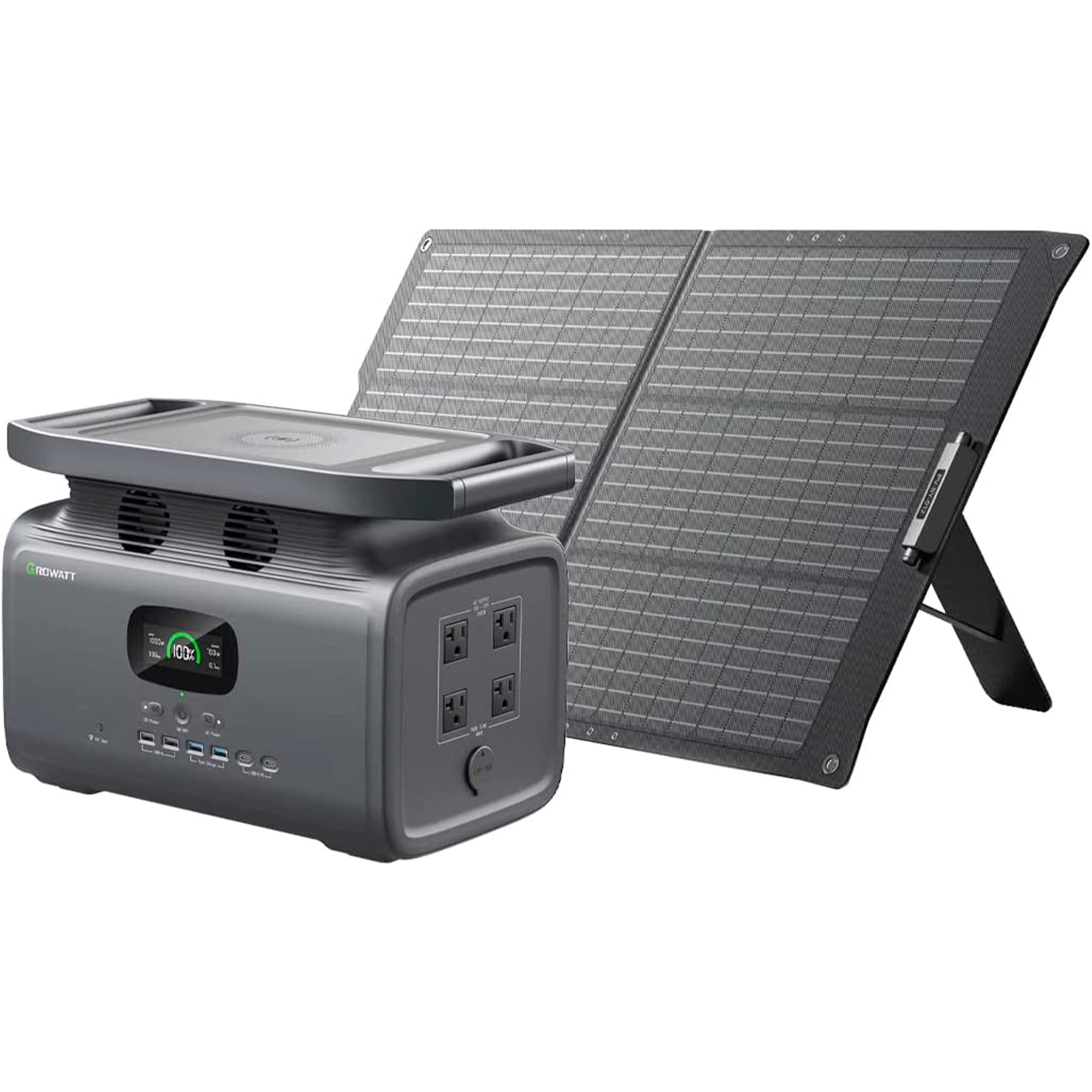 GROWATT INFINITY 1500 Power Station, 1512Wh, 2000W AC, 100W Solar, for ...