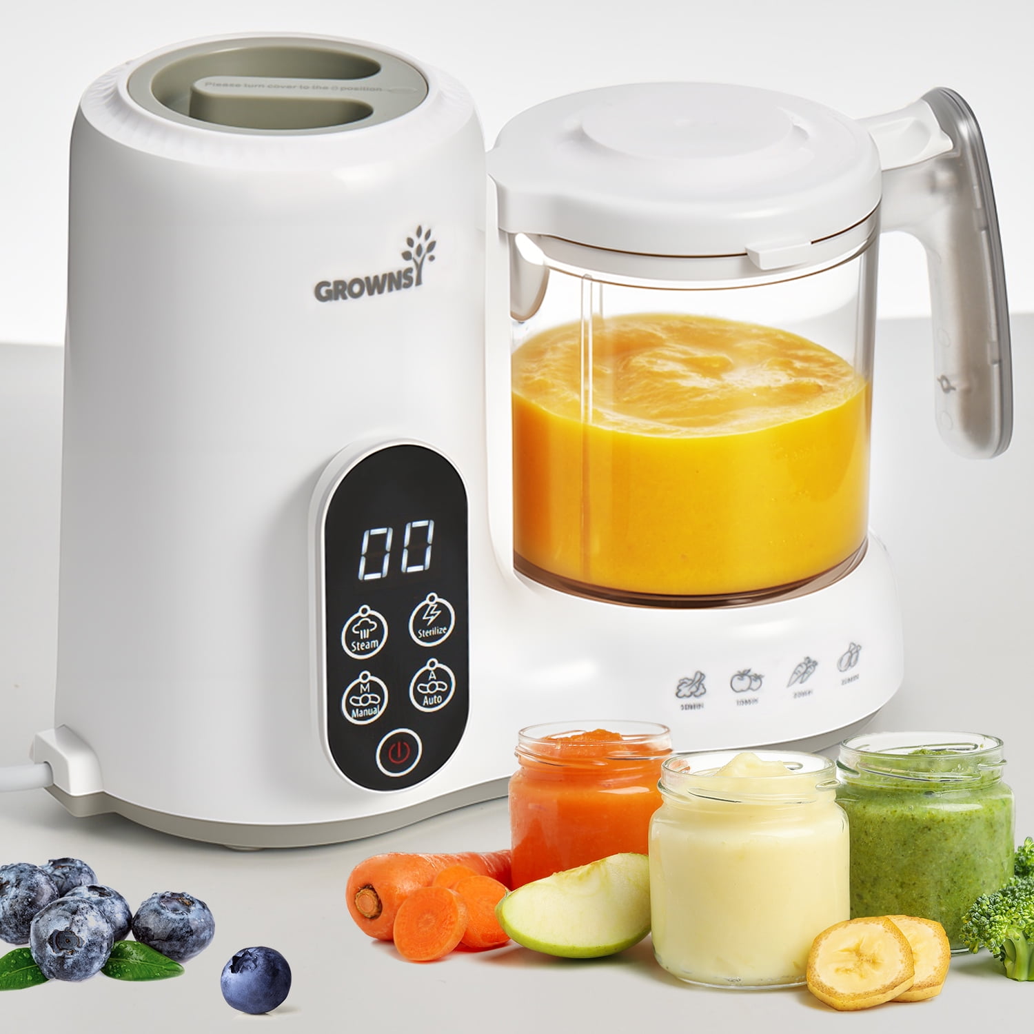 GROWNSY Baby Food Blender Maker & Steamer, Baby Food Puree Machine ...