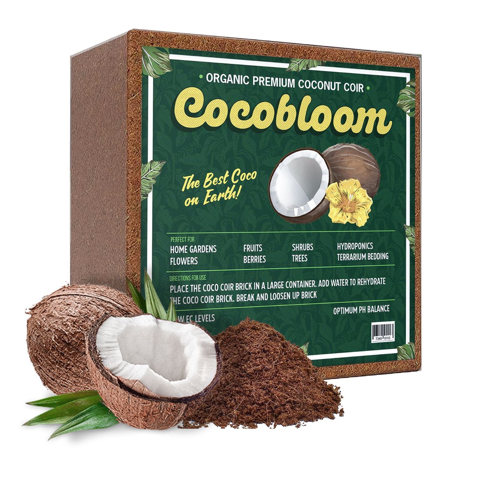 GROWVIDA Organic Premium Coconut Coir Cocobloom - Walmart.com