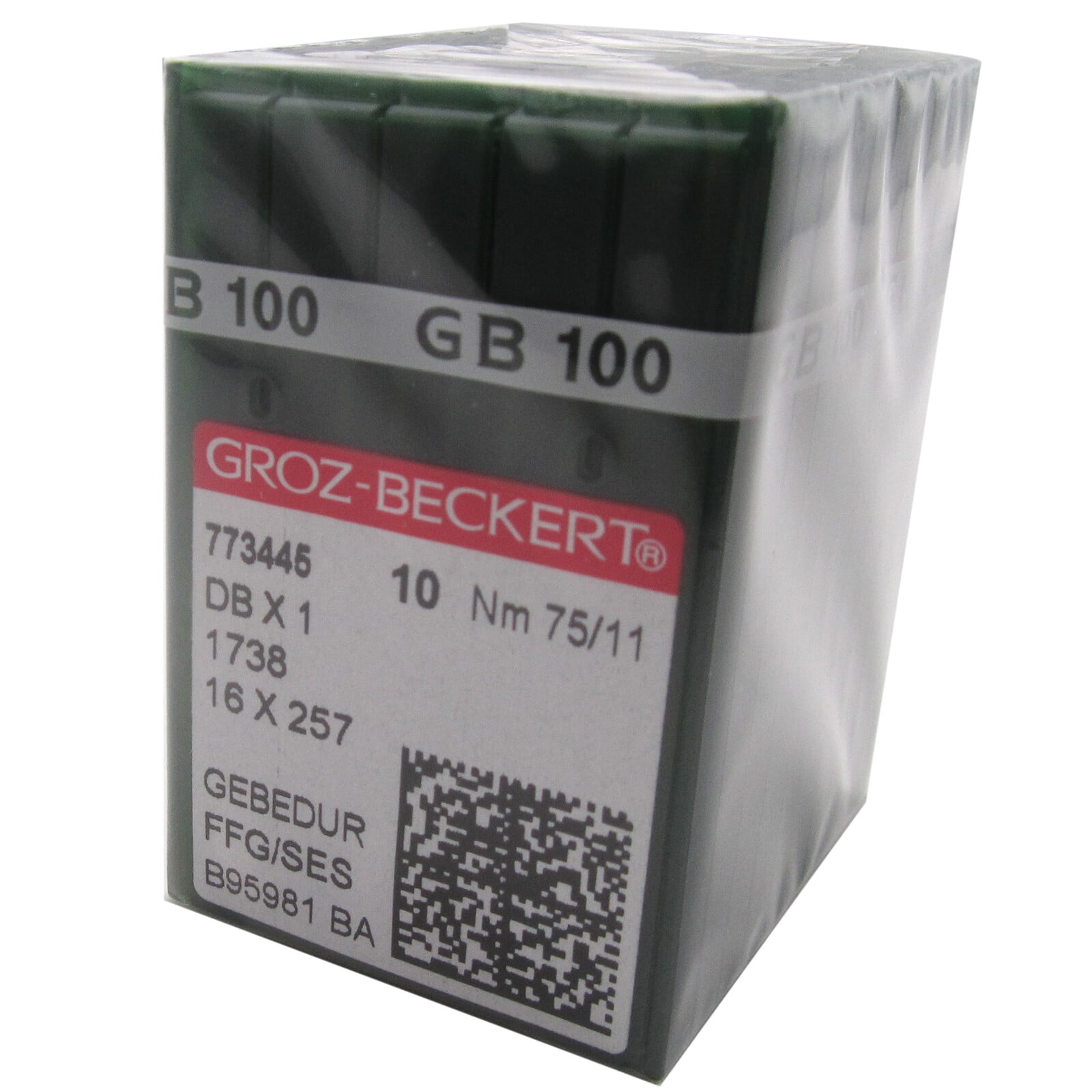 GROZ-BECKERT Needle in CKPSMS Clear Plastic Box- 100 GROZ-BECKERT DBX1 ...