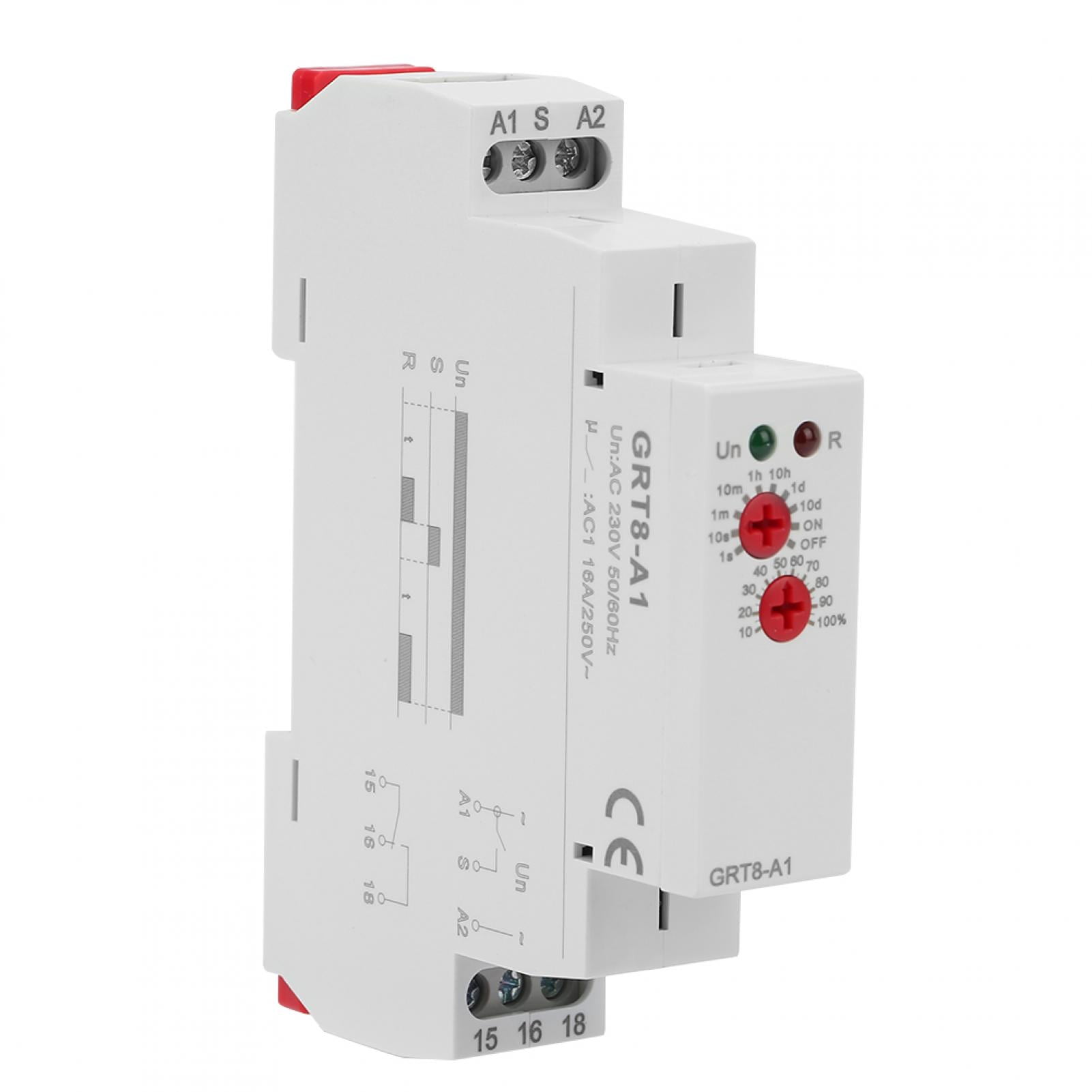 GRT8-A1 Mini Power On Delay Time Relay DIN Rail Mount AC 220V - Walmart.com