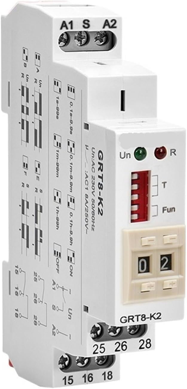 GRT8-K Digital Setting Time Relay AC DC 12V 24V 220V 230V Multifunction ...
