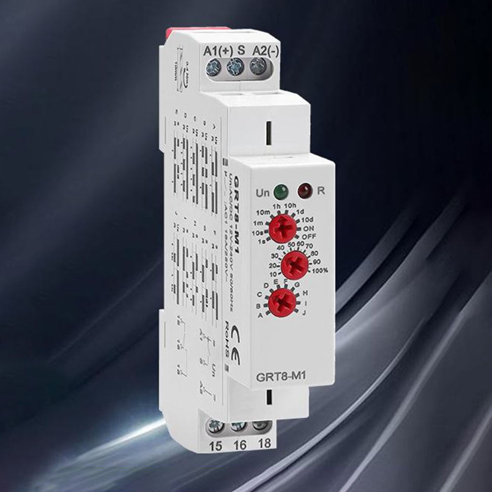 GRT8-M1 Multifunction Time Relay with 10 Functions DIN Delay Time Relay ...