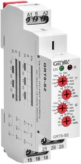 GRT8-S Asymmetric Cycle Timer Relay SPDT 220V 16A AC/DC12V-240V ...