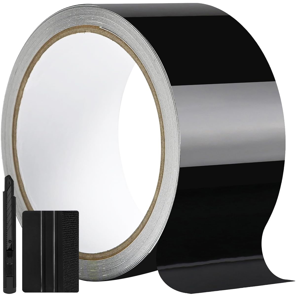 GRTHTATI 2IN X 30FT RRF12 Gloss Black Vinyl Wrap for Chrome Delete ...