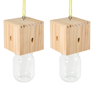 Bees N Things Wood Hanging Carpenter Bee Catcher for Outdoor Use ...