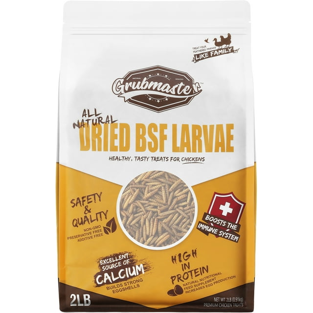 GRUBMASTER Dried Black Soldier Fly Larvae, Insect Food for Chickens ...