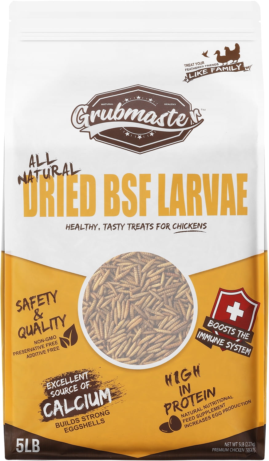 GRUBMASTER Edible Insect Food, Dried Black Soldier Fly Larvae, Natural ...