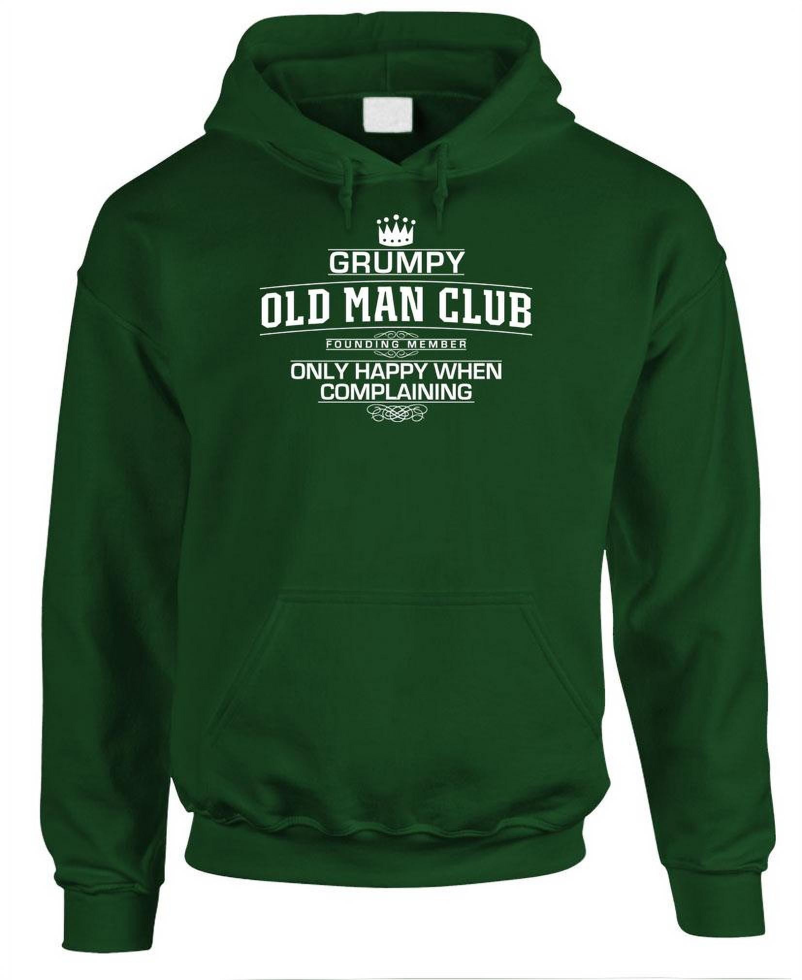 GRUMPY OLD MAN CLUB - Fleece Pullover Hoodie, Forest, XL - Walmart.com