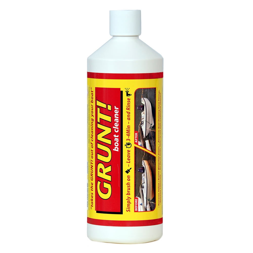 GRUNT! 32oz Hull Marine Boat Cleaner - Effortlessly Removes Waterline ...