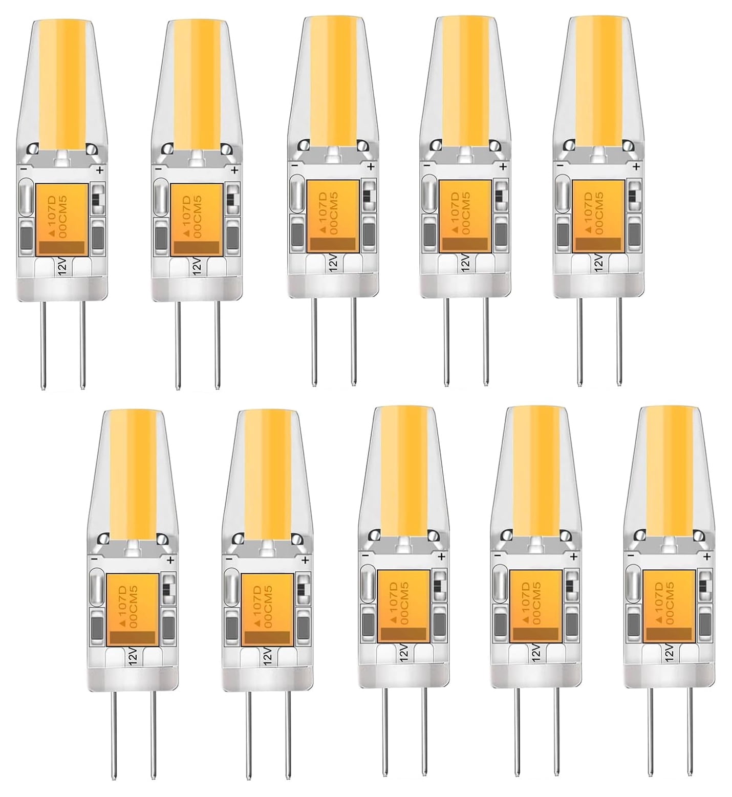 GRV 10PCS G4 COB1505 2W LED Light Bulbs Equivalent to 20W Halogen Bulb ...