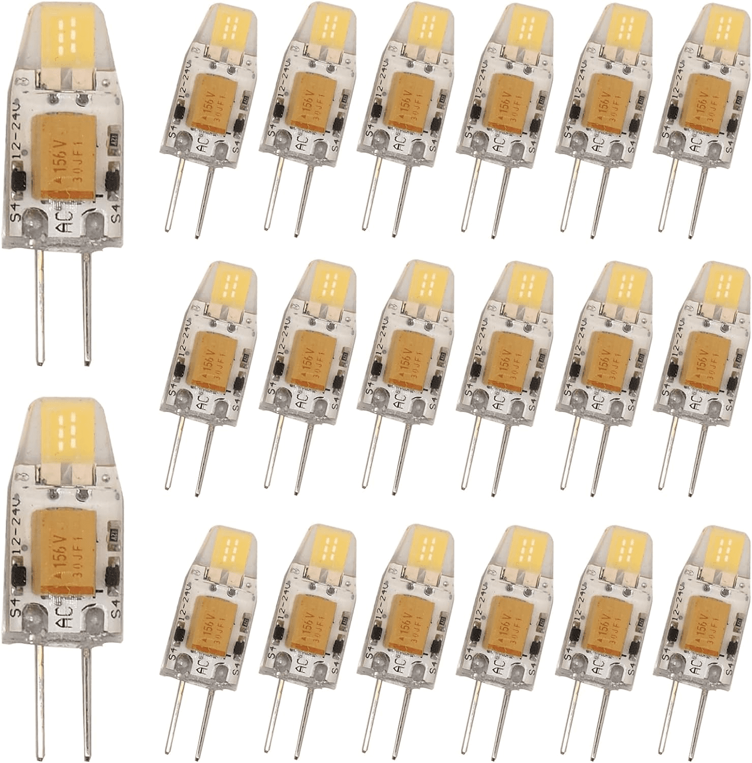 GRV 20Pcs G4 LED 2Watts 0705 COB SMD LED Bulb,Dimmable DC12V-24V Cool ...