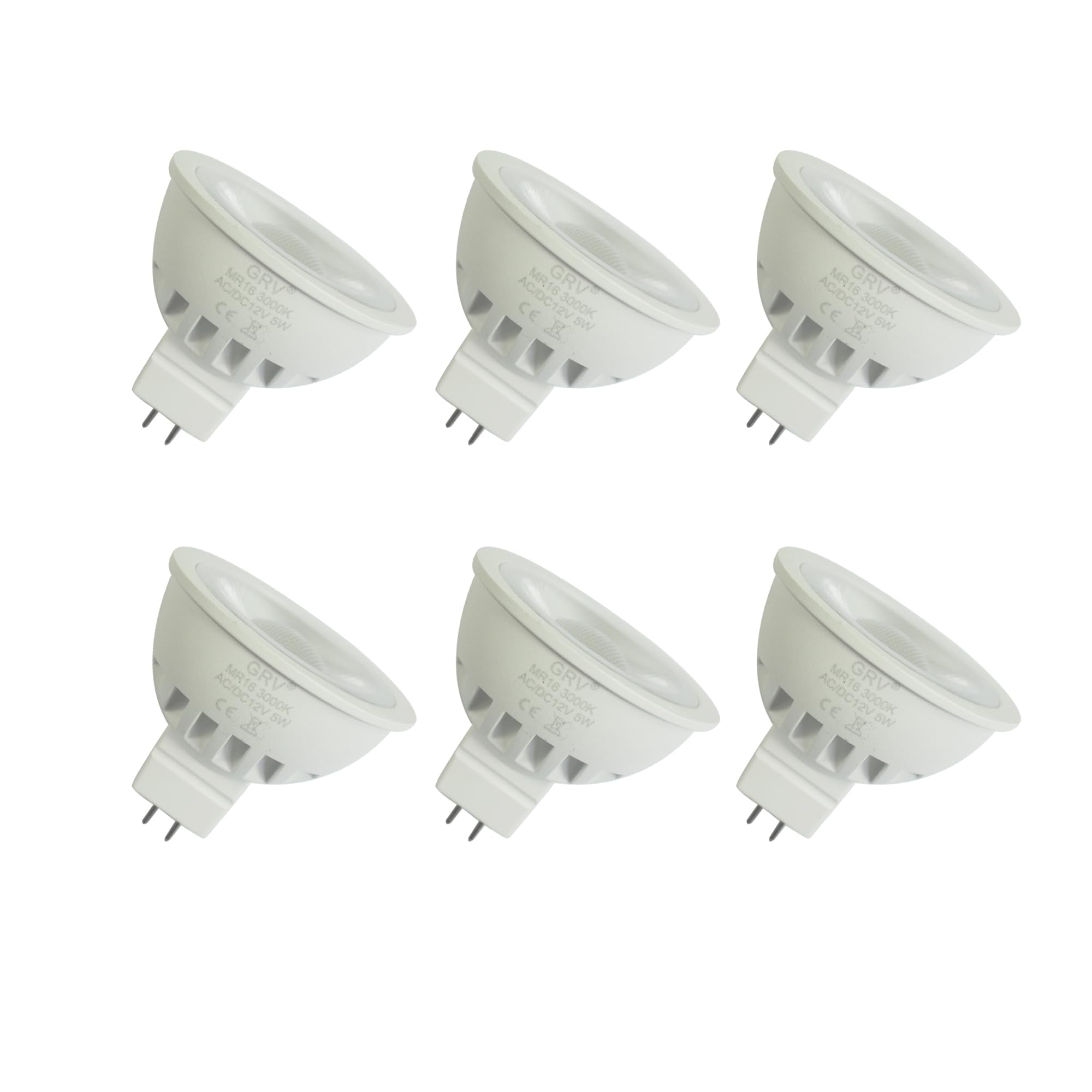 GRV MR16 GU5.3 LED Bulb AC/DC12V 5W Equivalent 50W Halogen Lamp LED ...