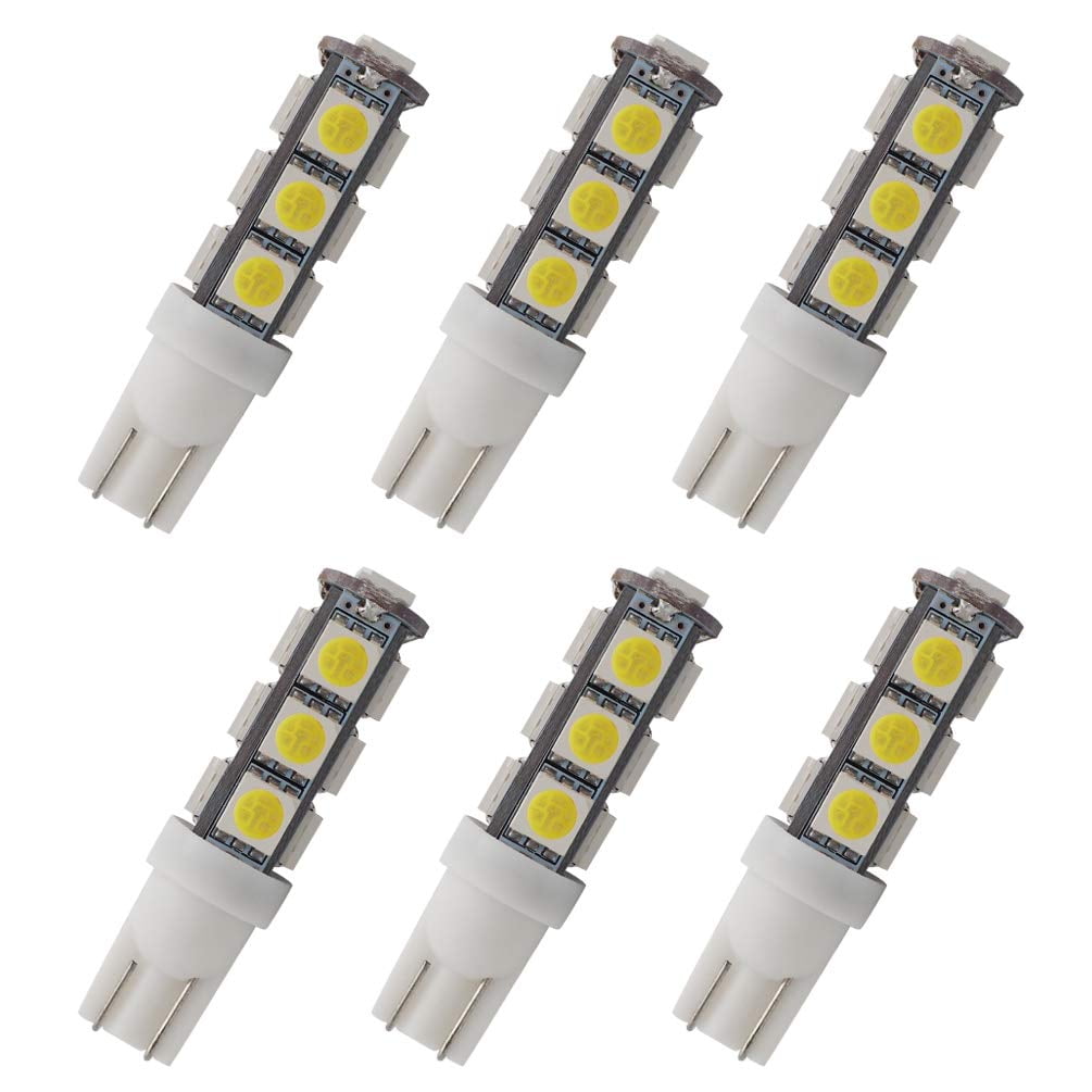 GRV T10 921 194 C921 13-5050 SMD Wedge LED Bulb Lamp Super Bright Cool White DC 12V Pack of 6 ...